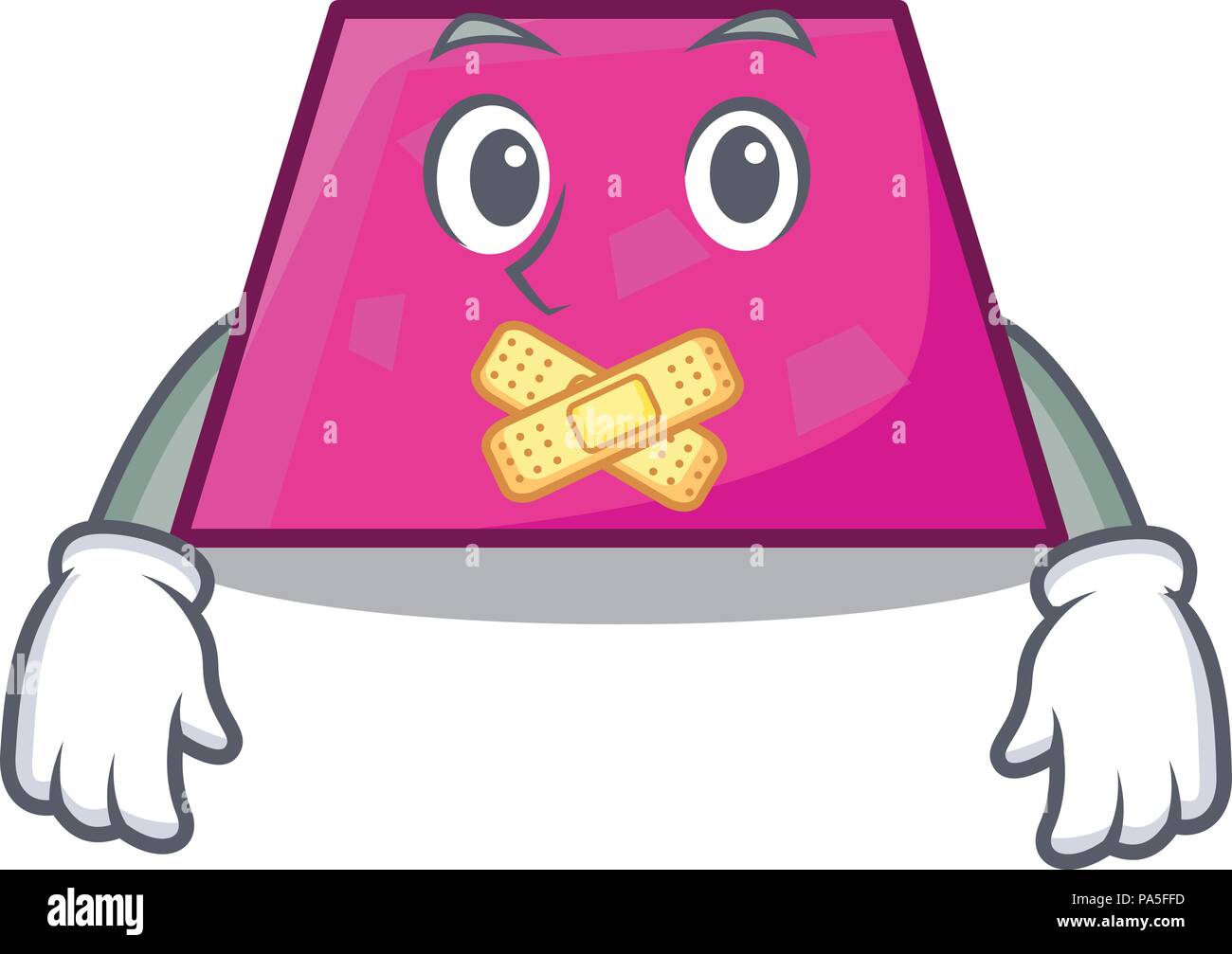 Silent trapezoid mascot cartoon style vector illustration Stock Vector ...