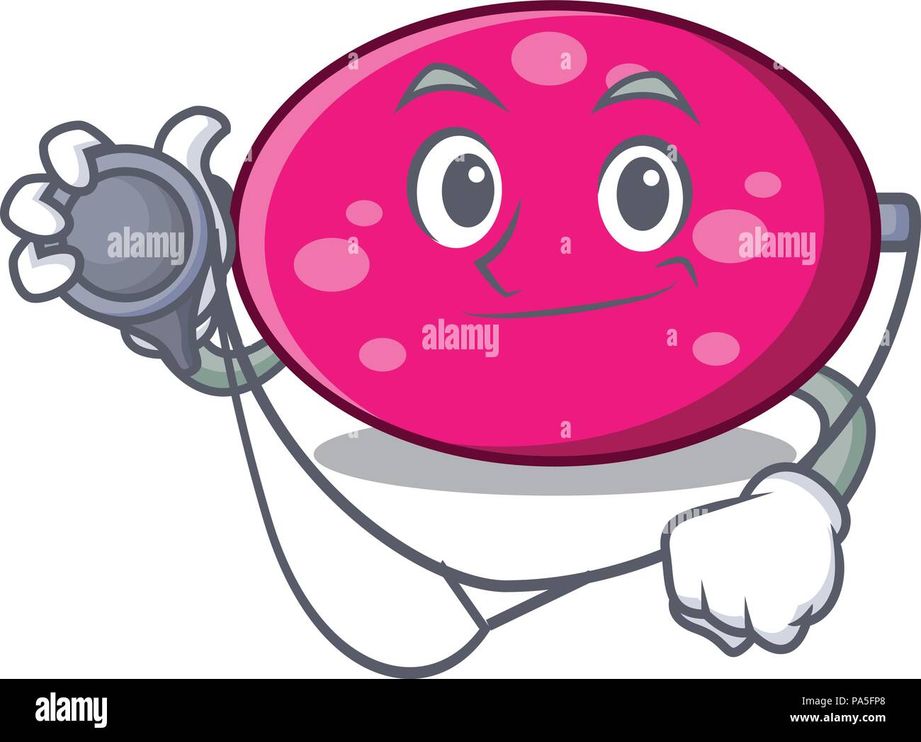Doctor ellipse character cartoon style vector illustration Stock Vector ...