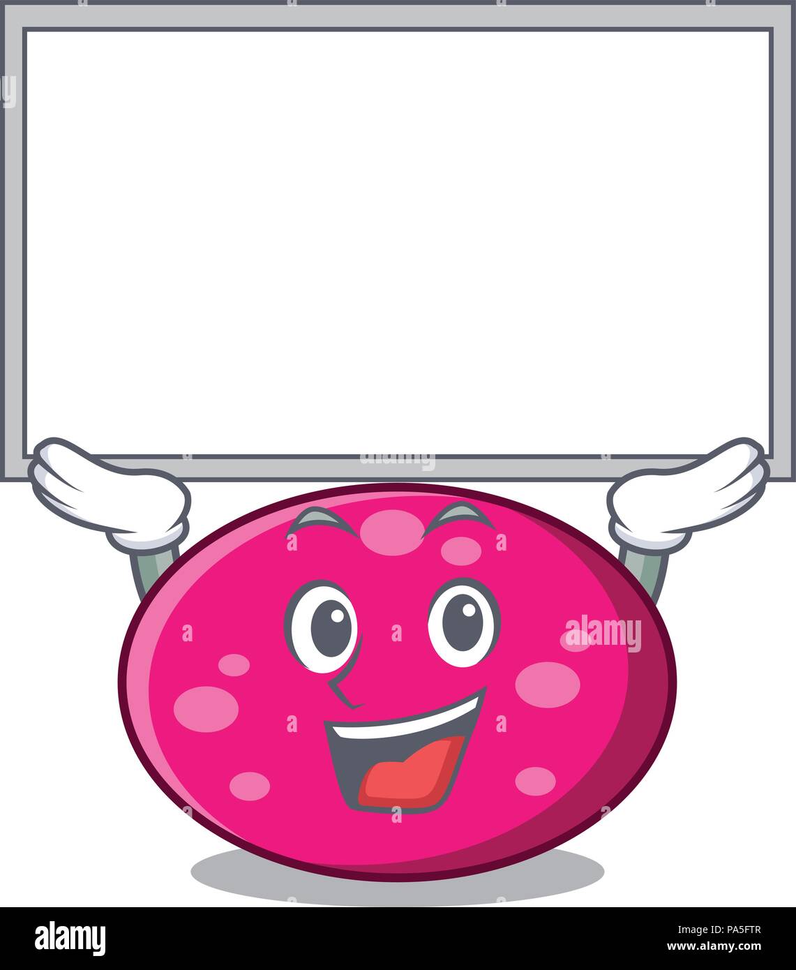 Up board ellipse character cartoon style vector illustration Stock ...