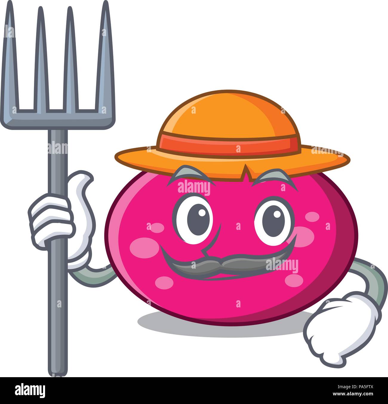 Farmer ellipse character cartoon style vector illustration Stock Vector ...