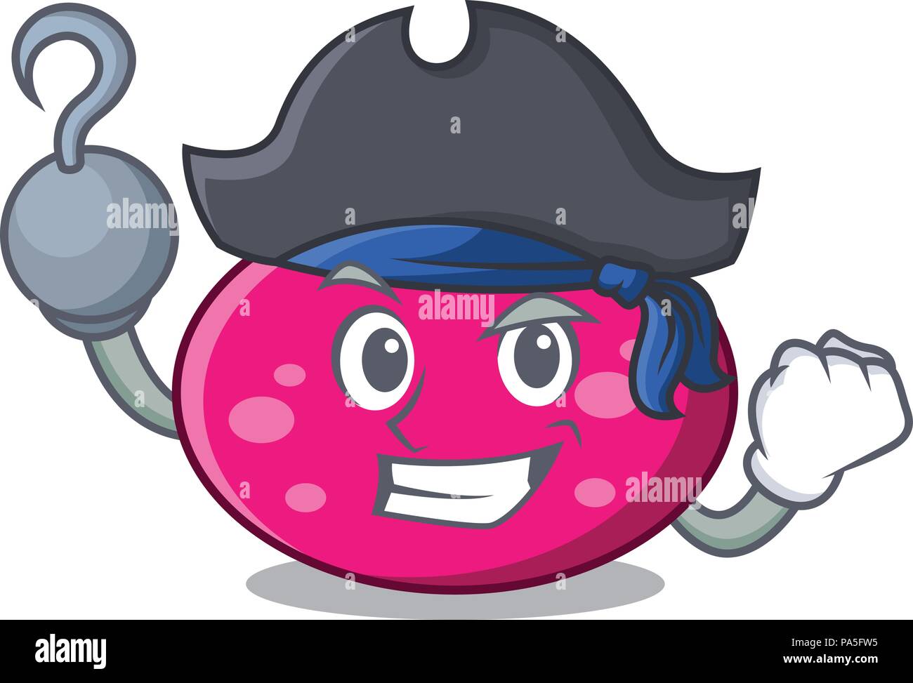 Pirate ellipse character cartoon style vector illustration Stock Vector ...