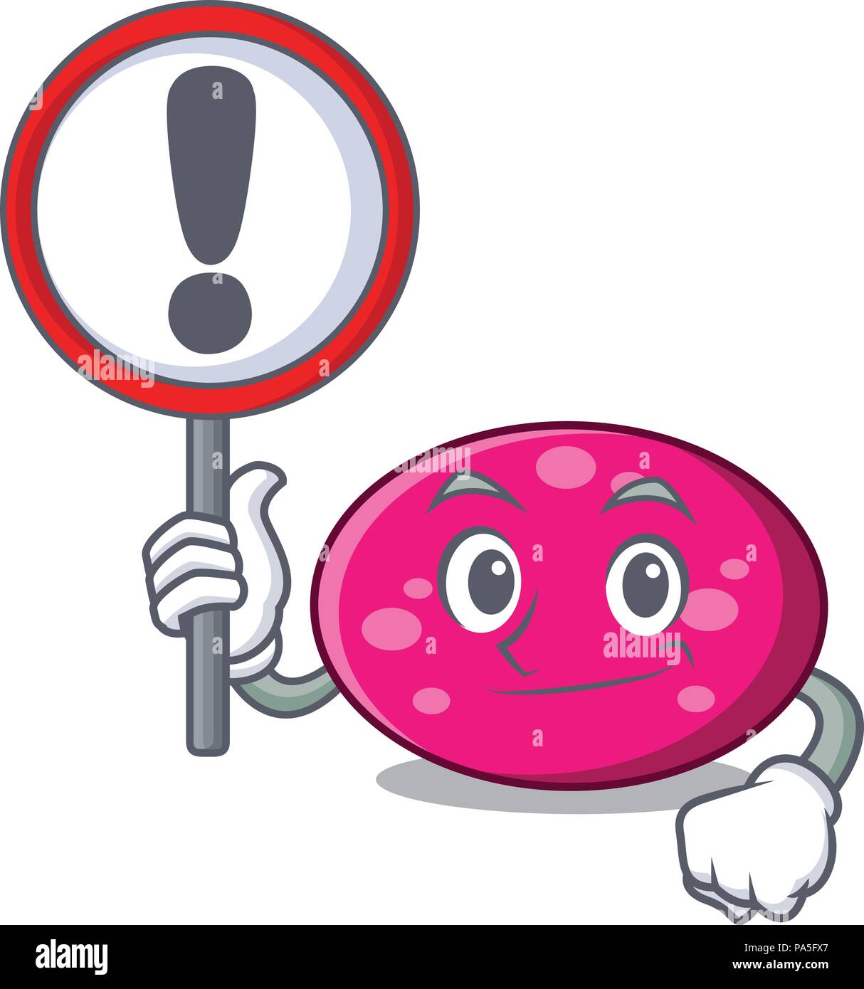 With sign ellipse character cartoon style vector illustration Stock ...