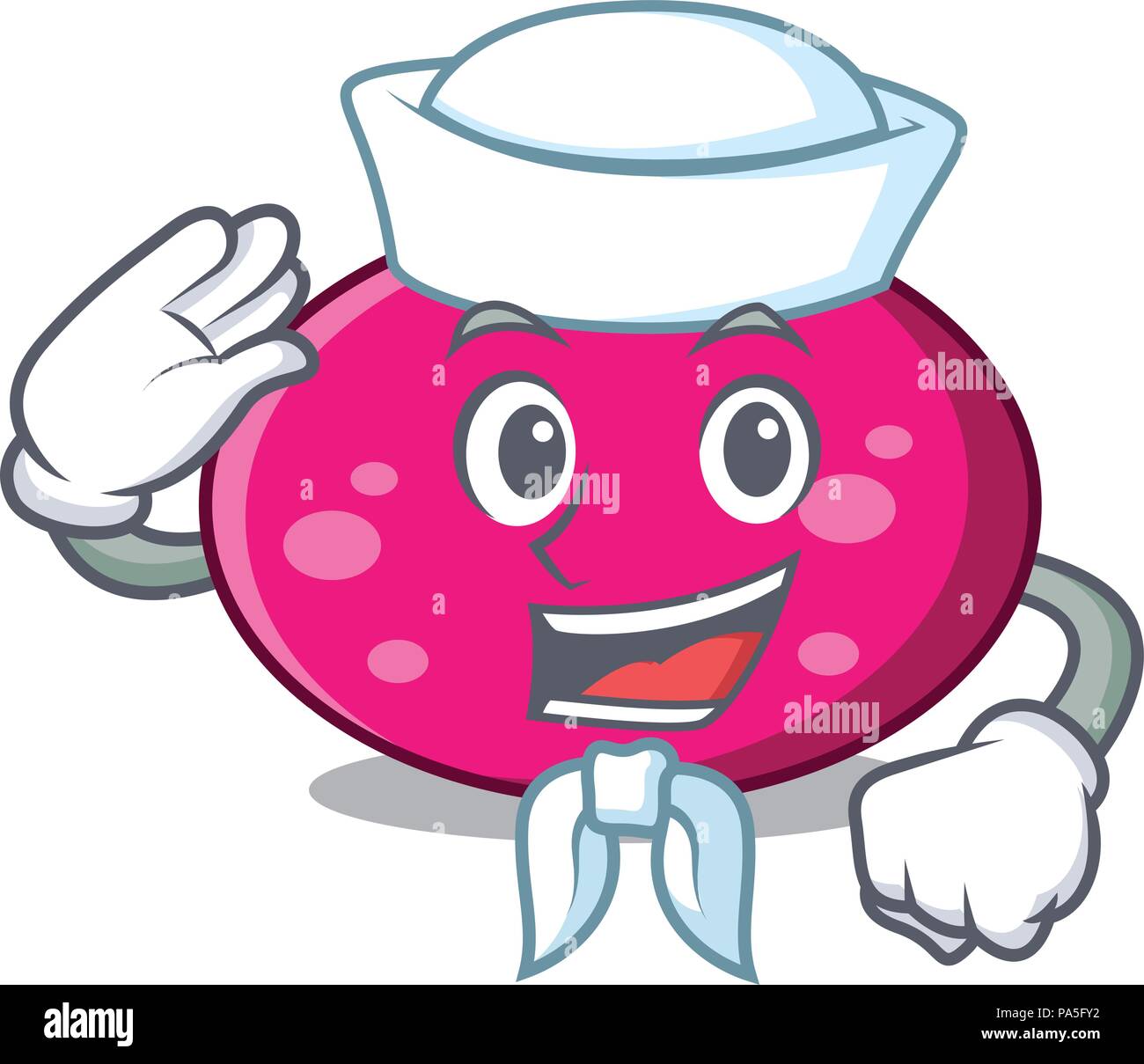 Sailor ellipse character cartoon style vector illustration Stock Vector ...