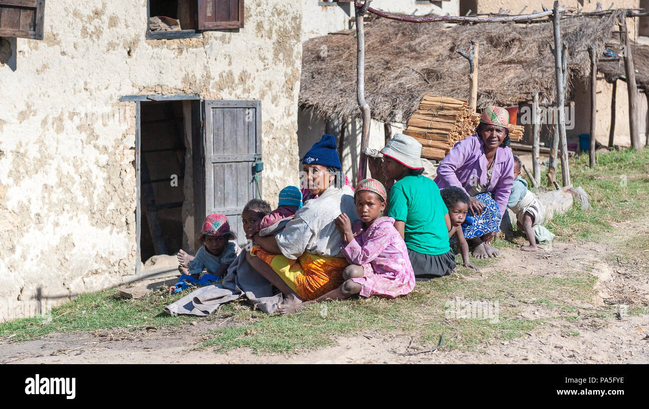 ANTANANARIVO, MADAGASCAR - JUNE 30, 2011: Unidentified Madagascar woman ...