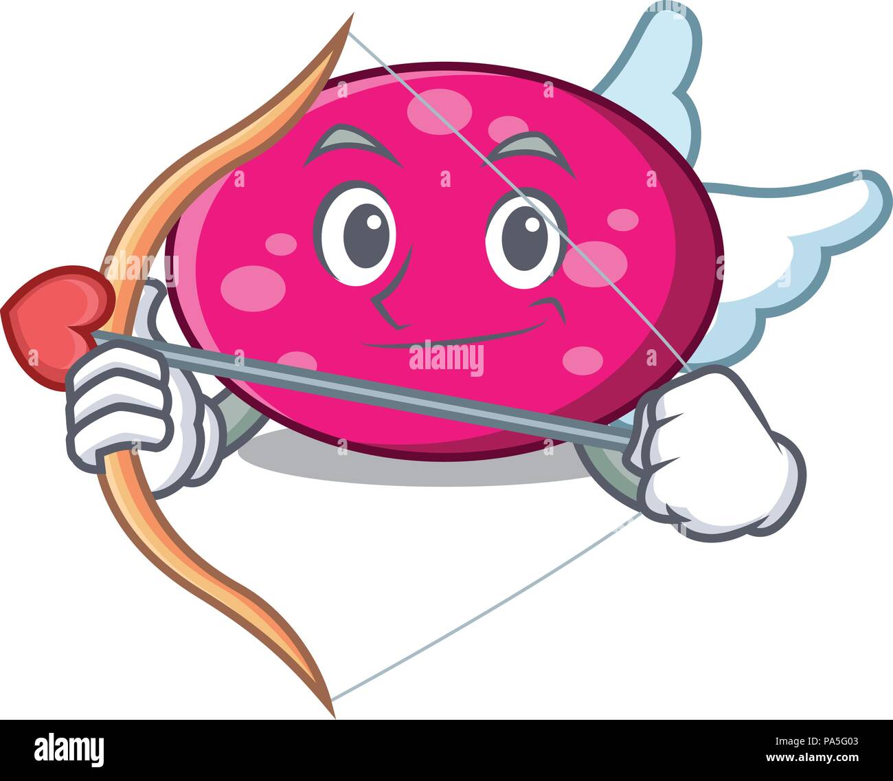 Cupid ellipse character cartoon style vector illustration Stock Vector ...