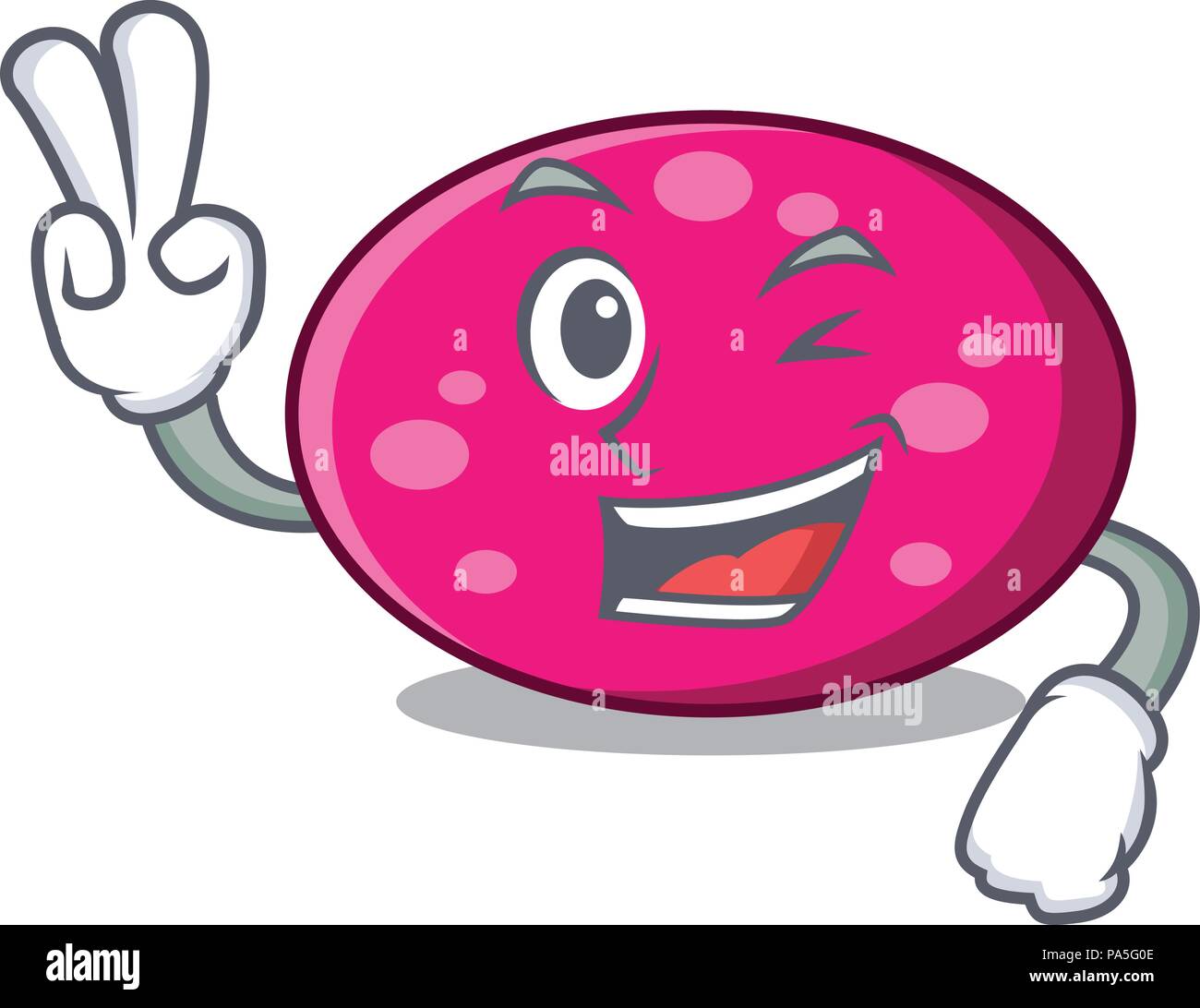Two finger ellipse character cartoon style vector illustration Stock ...