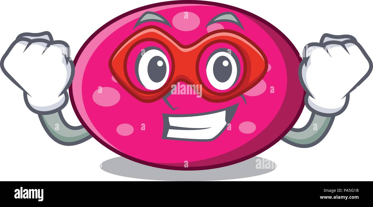 Super hero ellipse character cartoon style vector illustration Stock ...