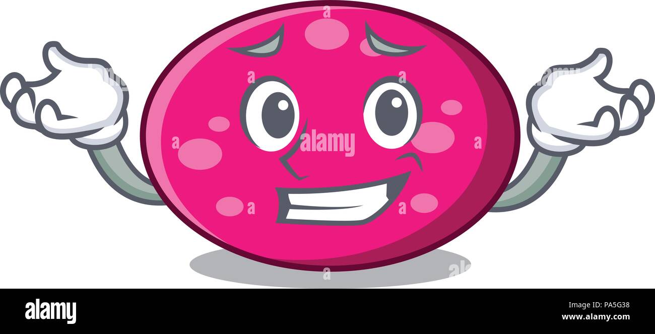 Grinning ellipse character cartoon style vector illustration Stock ...