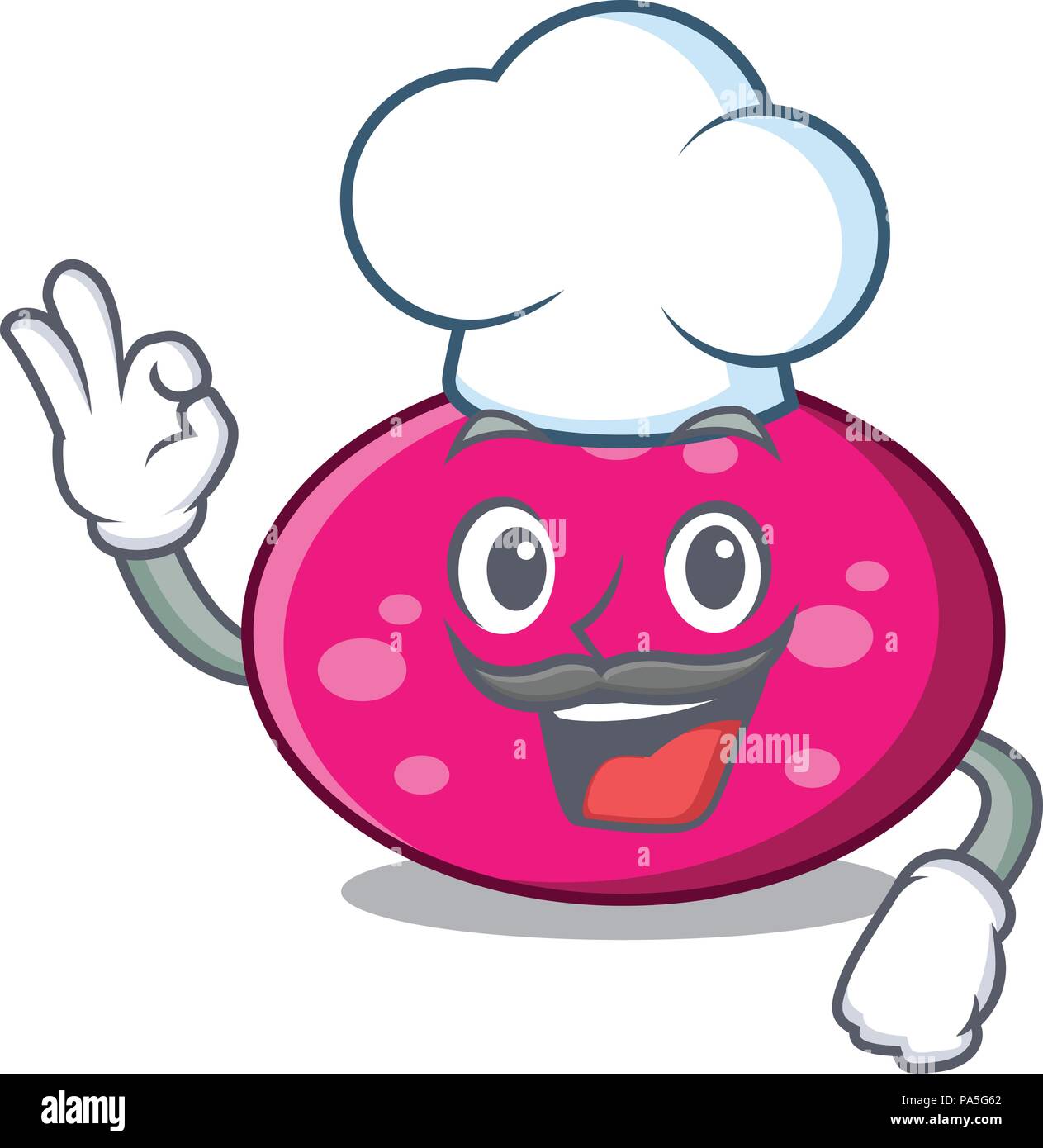 Chef ellipse character cartoon style vector illustration Stock Vector ...