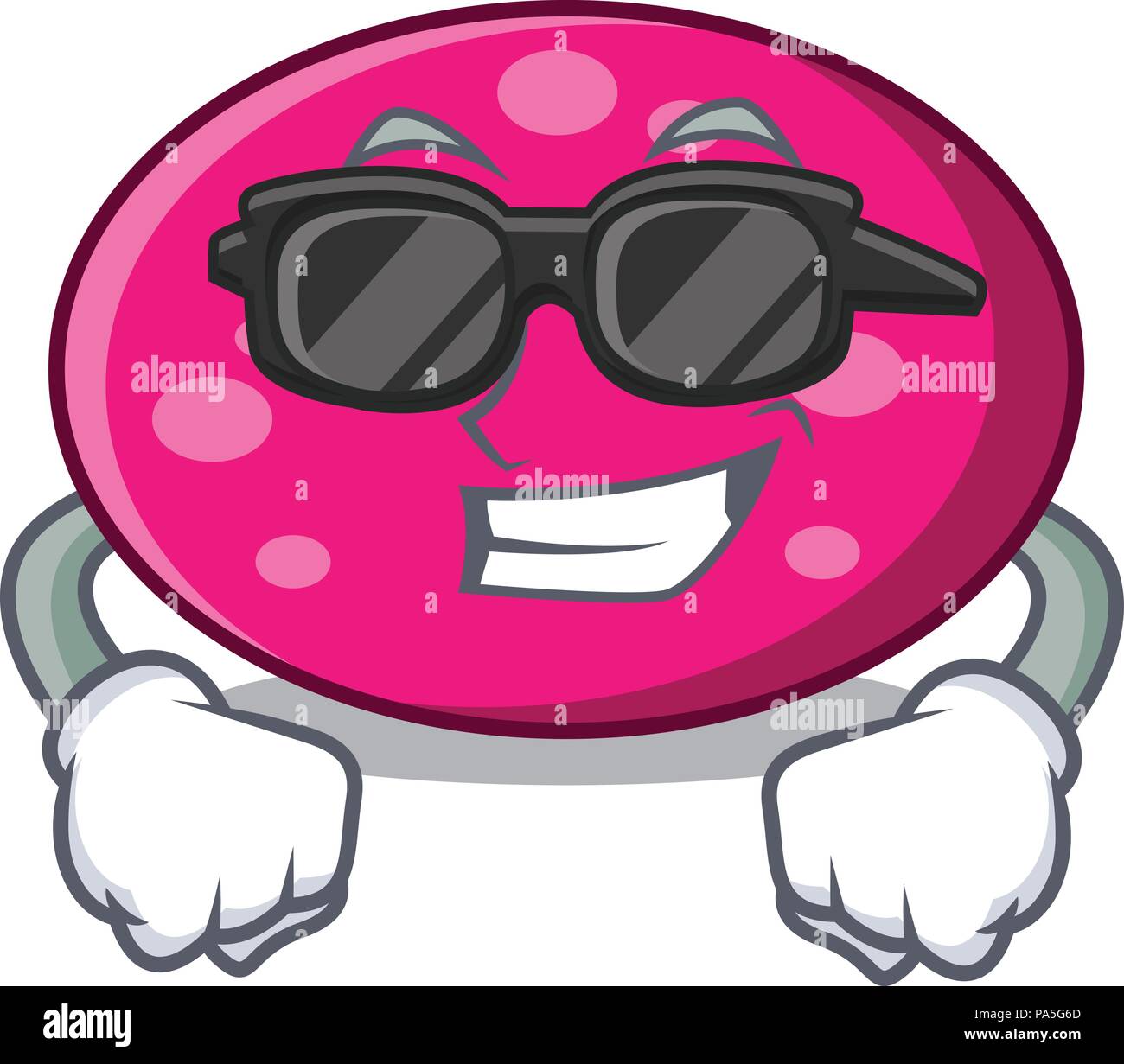 Super cool ellipse character cartoon style vector illustration Stock ...
