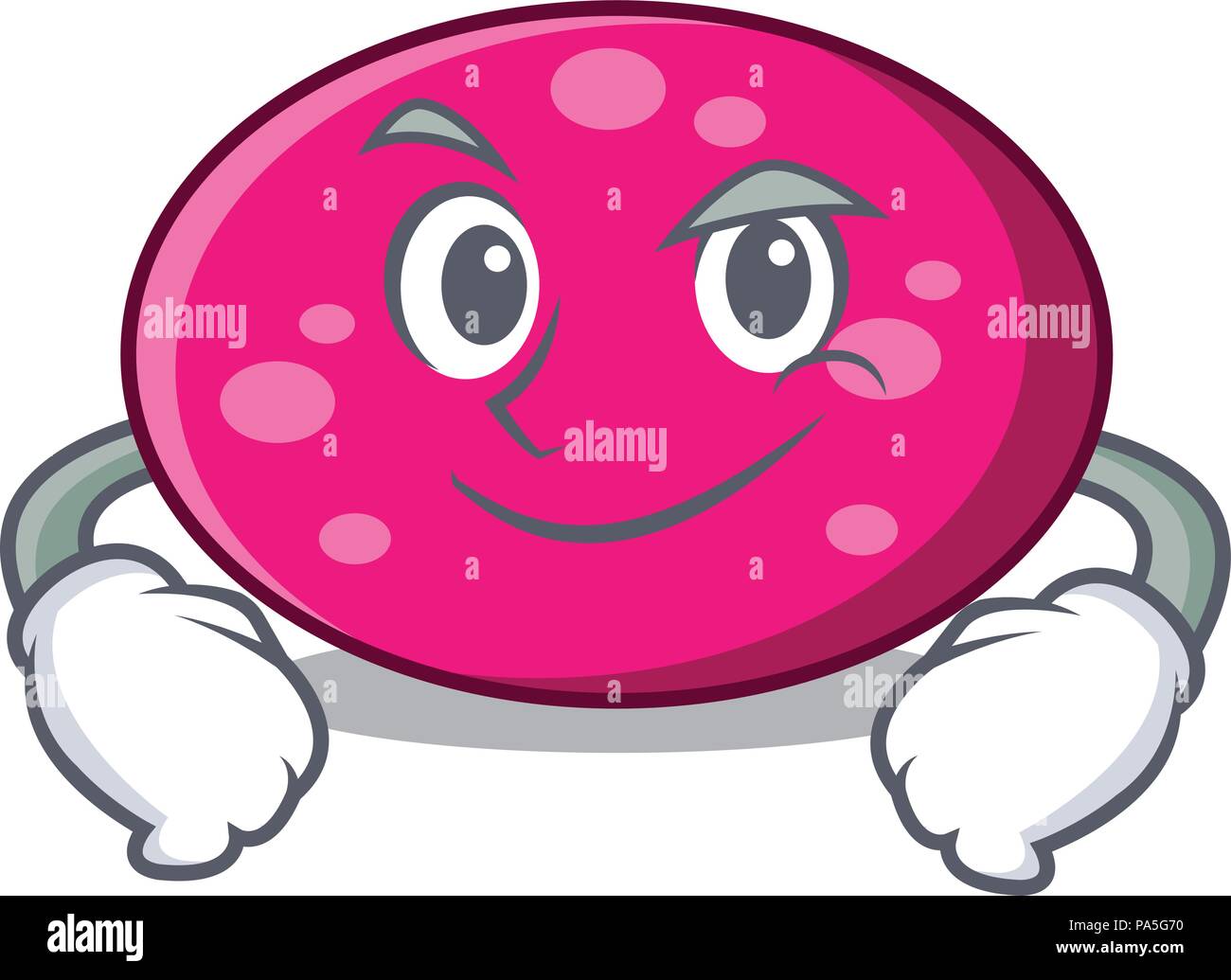 Smirking ellipse character cartoon style vector illustration Stock ...