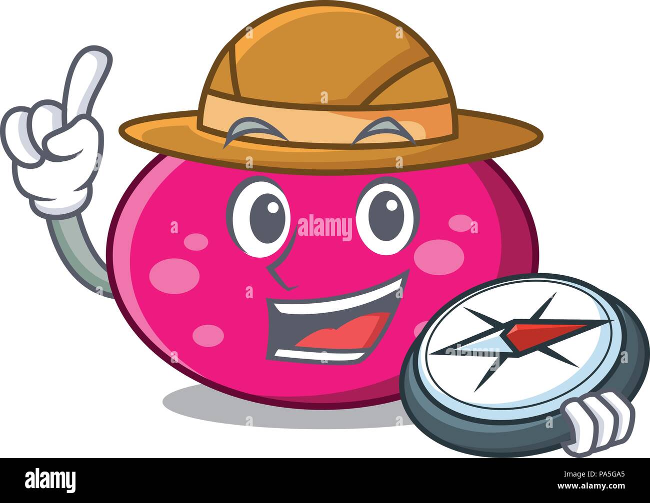 Explorer ellipse mascot cartoon style vector illustration Stock Vector ...