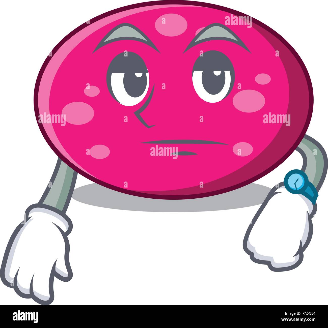 Waiting ellipse mascot cartoon style vector illustration Stock Vector ...