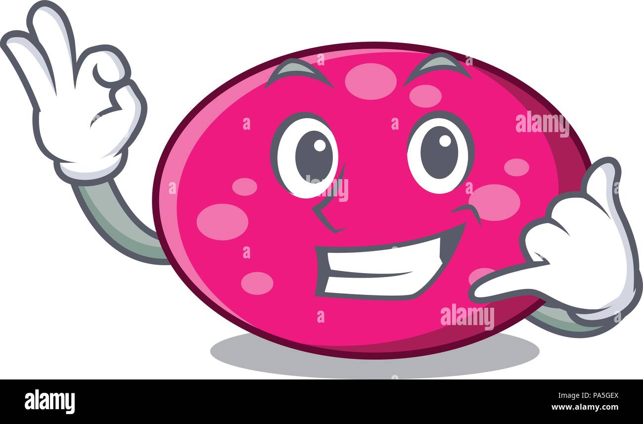 Call me ellipse mascot cartoon style vector illustration Stock Vector ...