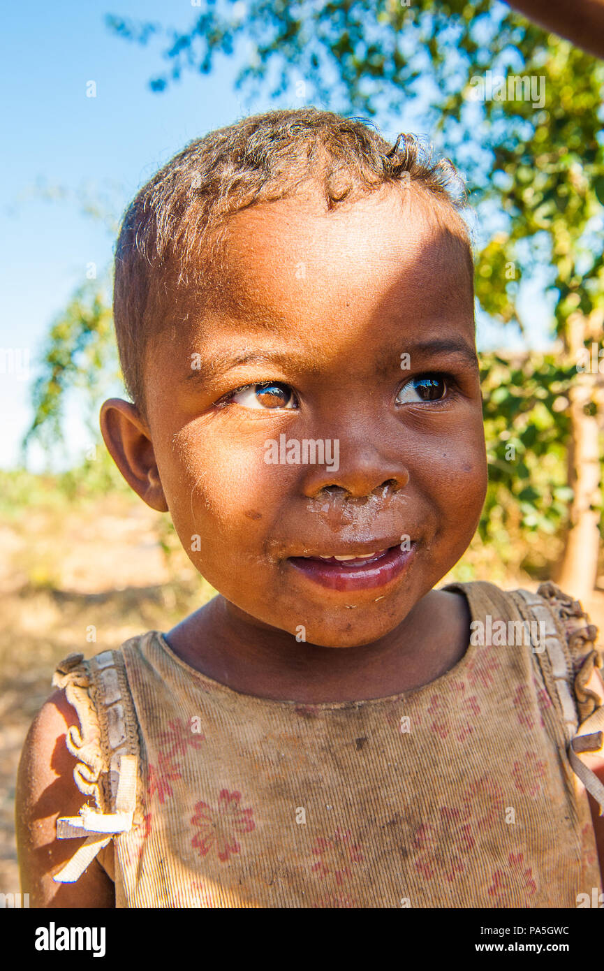 MADAGASCAR - JULY 3, 2011: Portrait of an unidentified beautiful ...
