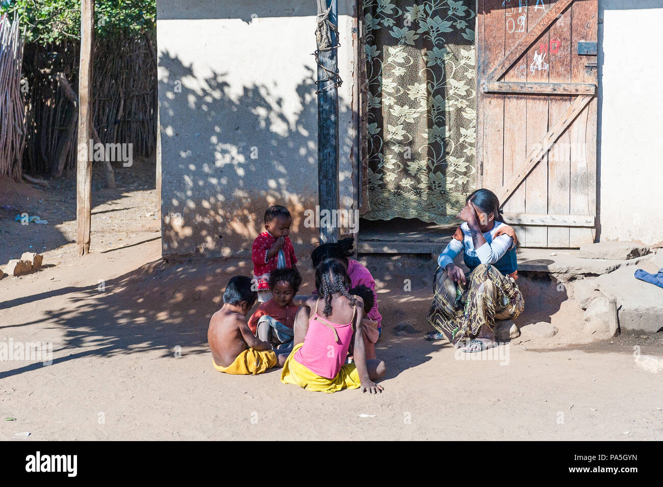 ANTANANARIVO, MADAGASCAR - JULY 3, 2011: Unidentified Madagascar ...