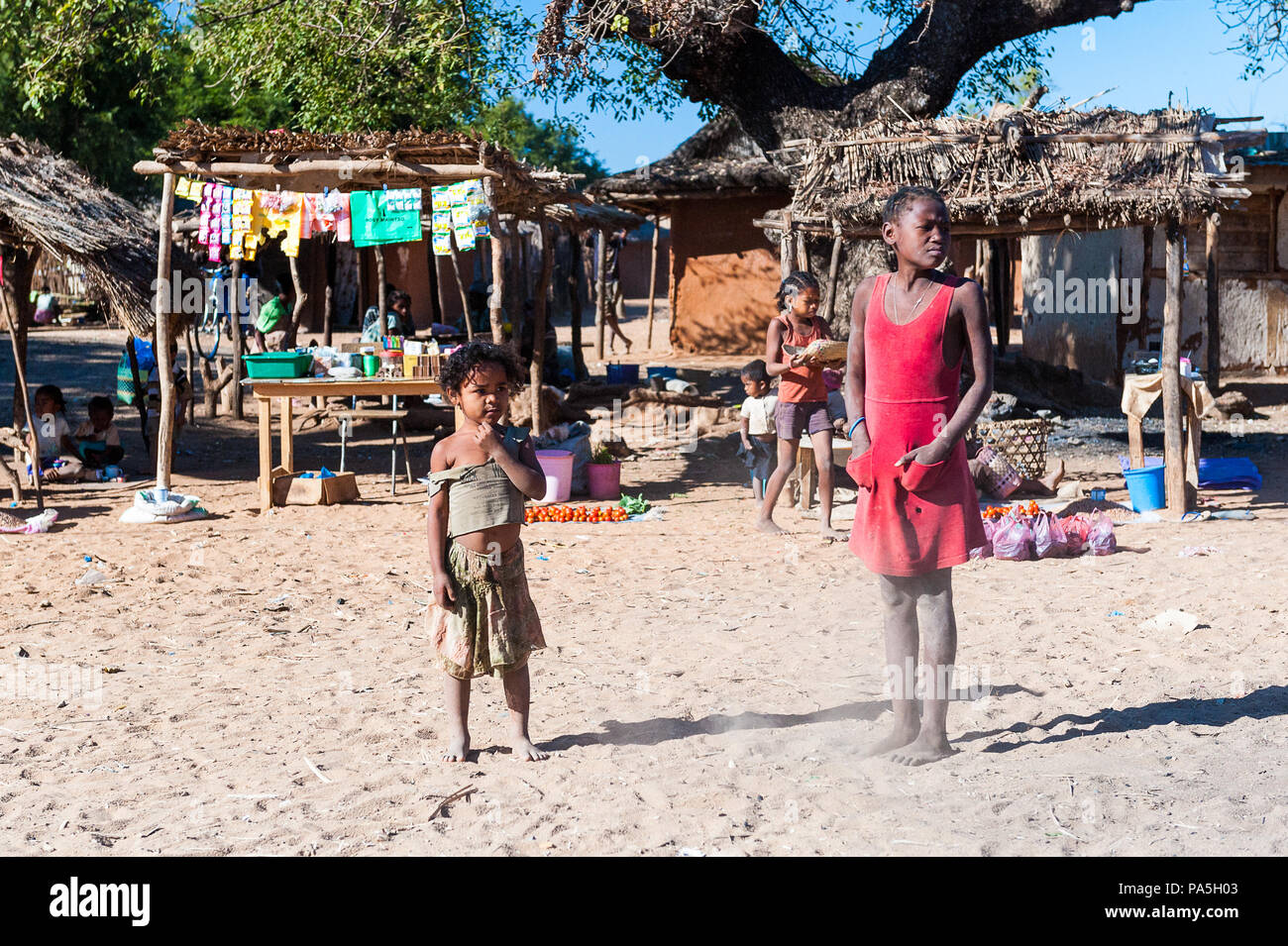 ANTANANARIVO, MADAGASCAR - JULY 3, 2011: Unidentified Madagascar ...