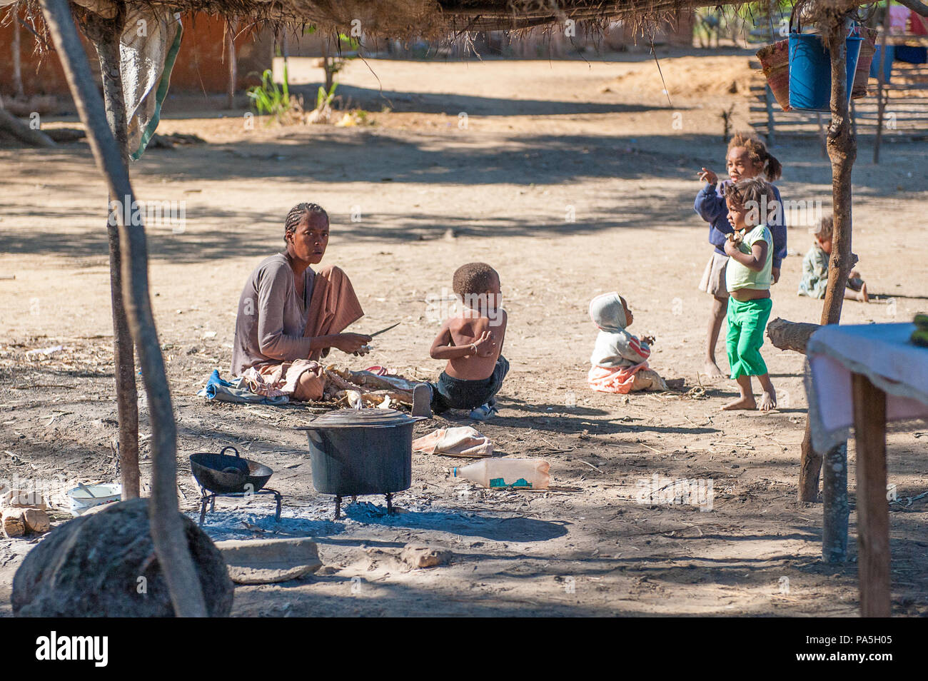 ANTANANARIVO, MADAGASCAR - JULY 3, 2011: Unidentified Madagascar ...