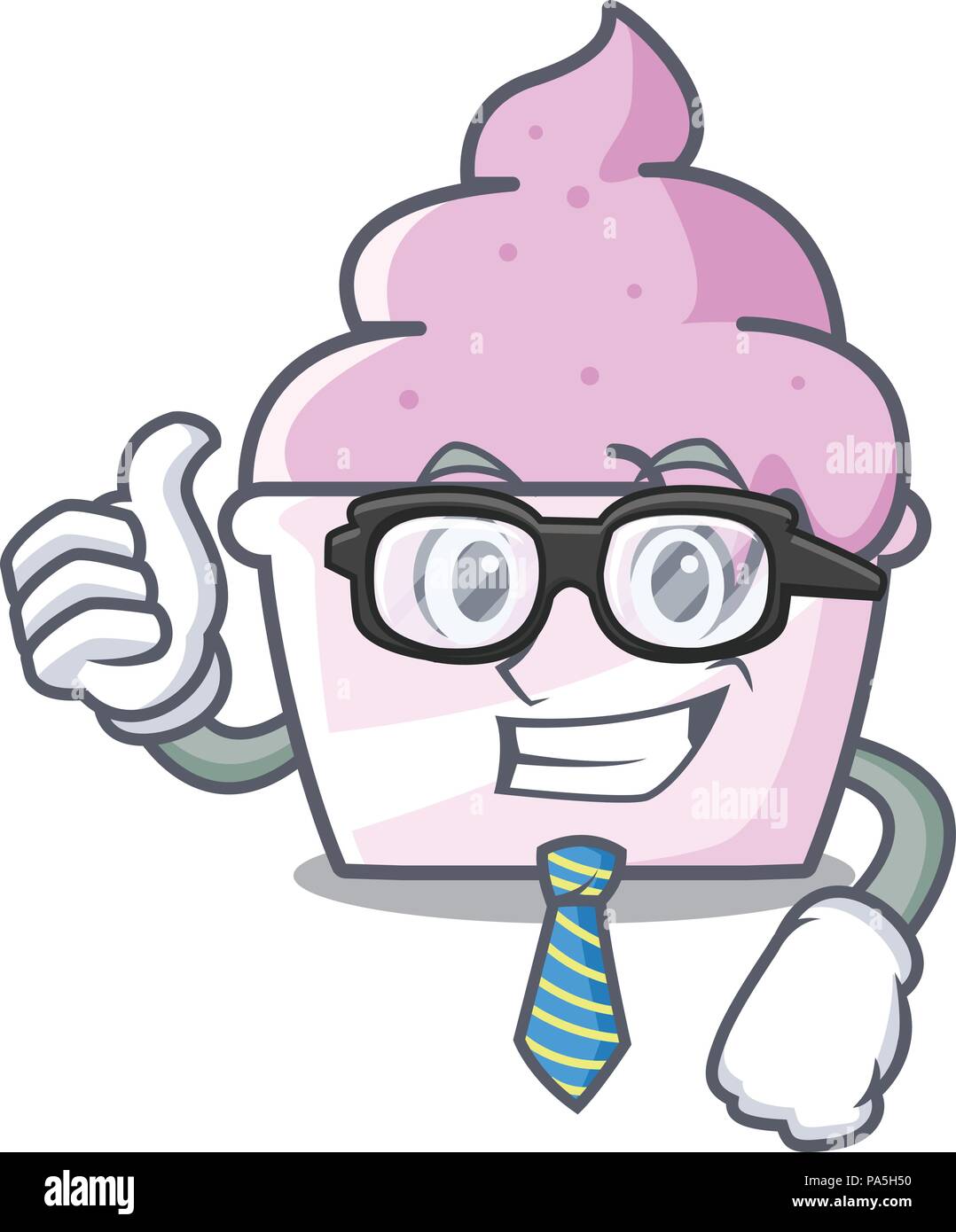 Businessman ice cream paper cup character cartoon vector illustration ...