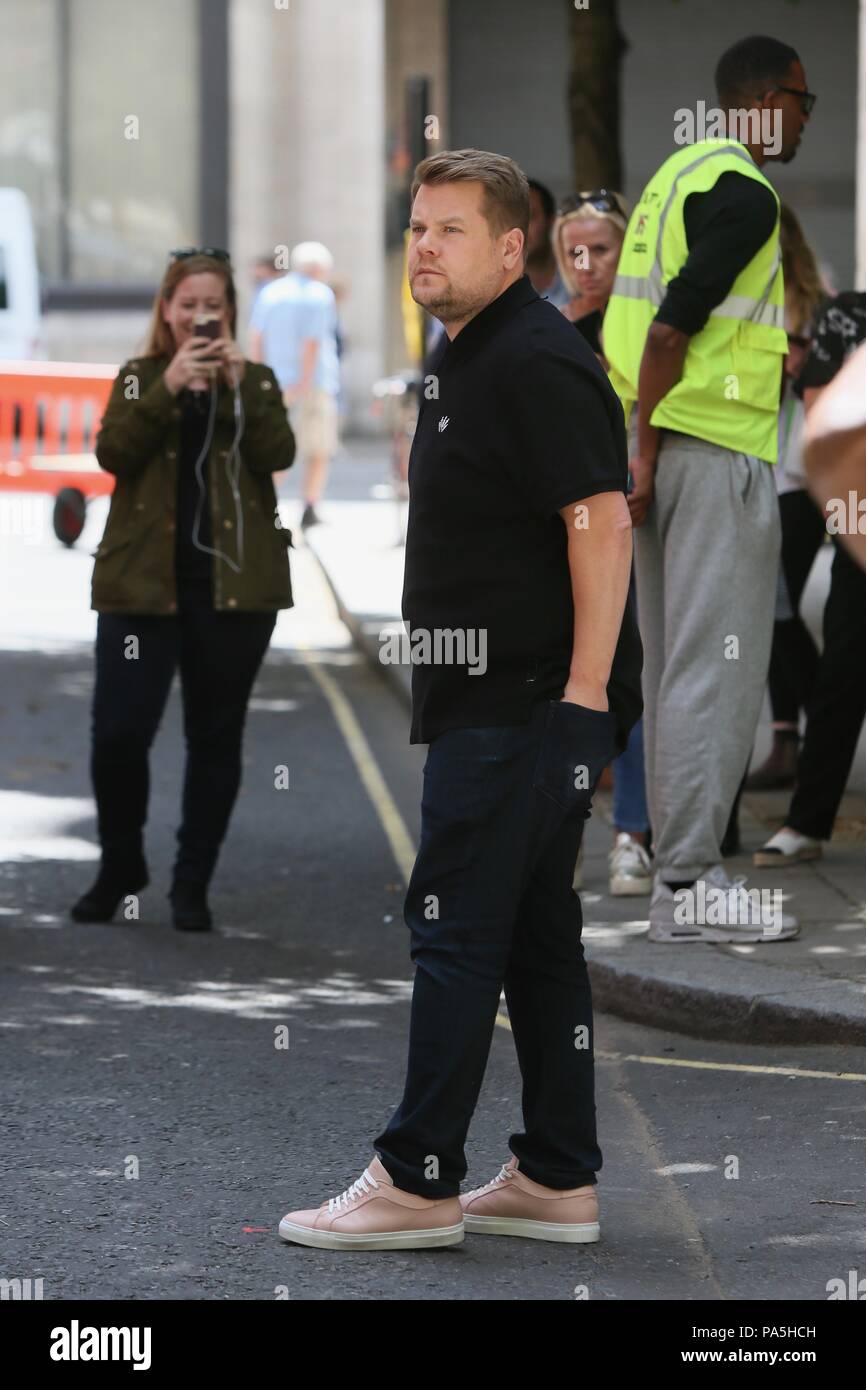 James Cordon seen filming a sketch for The Late late Show Featuring ...