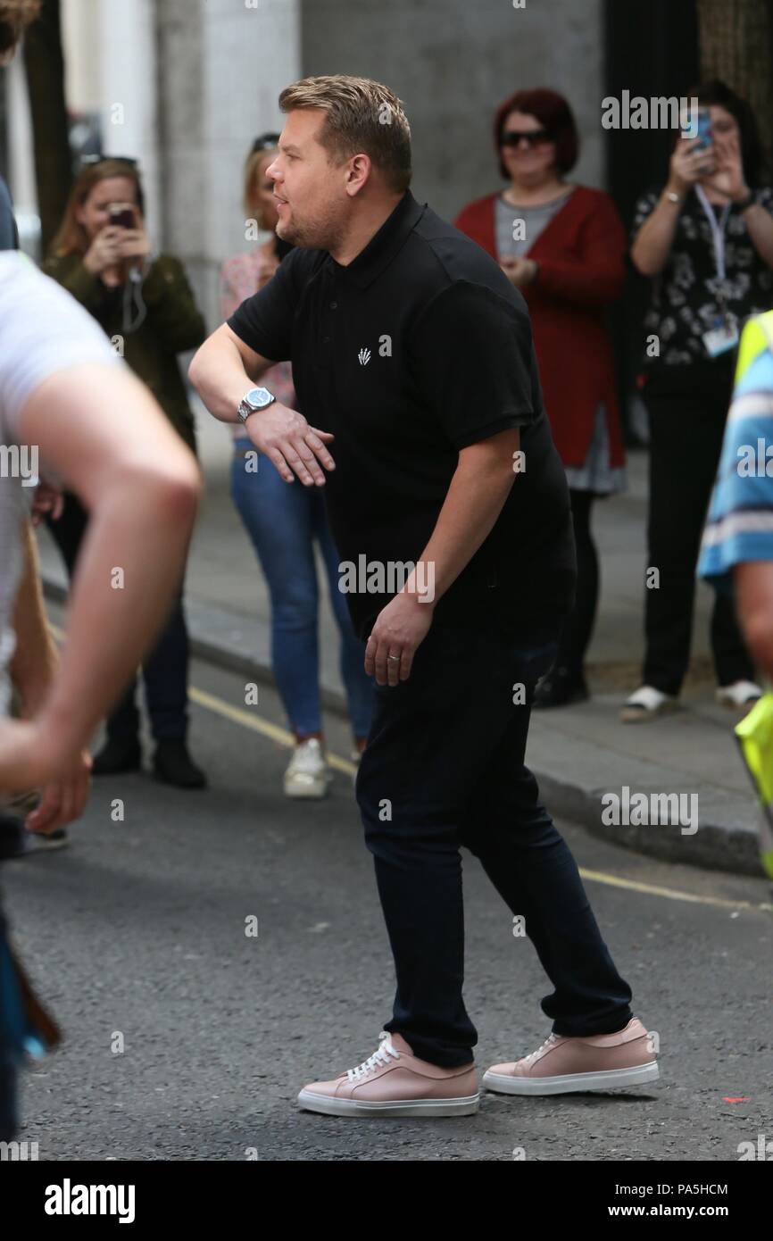 James Cordon seen filming a sketch for The Late late Show Featuring ...