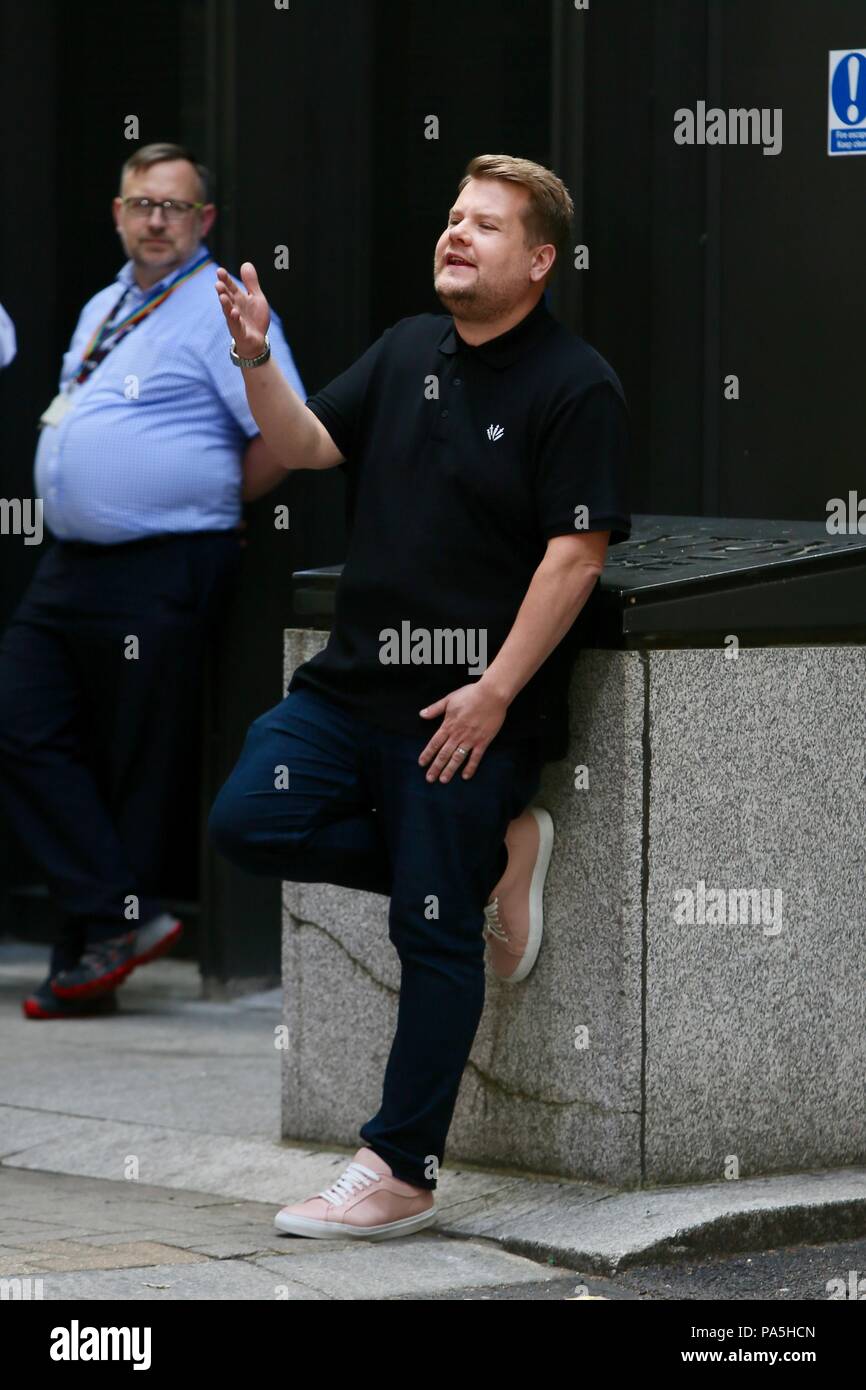 James Cordon seen filming a sketch for The Late late Show Featuring ...