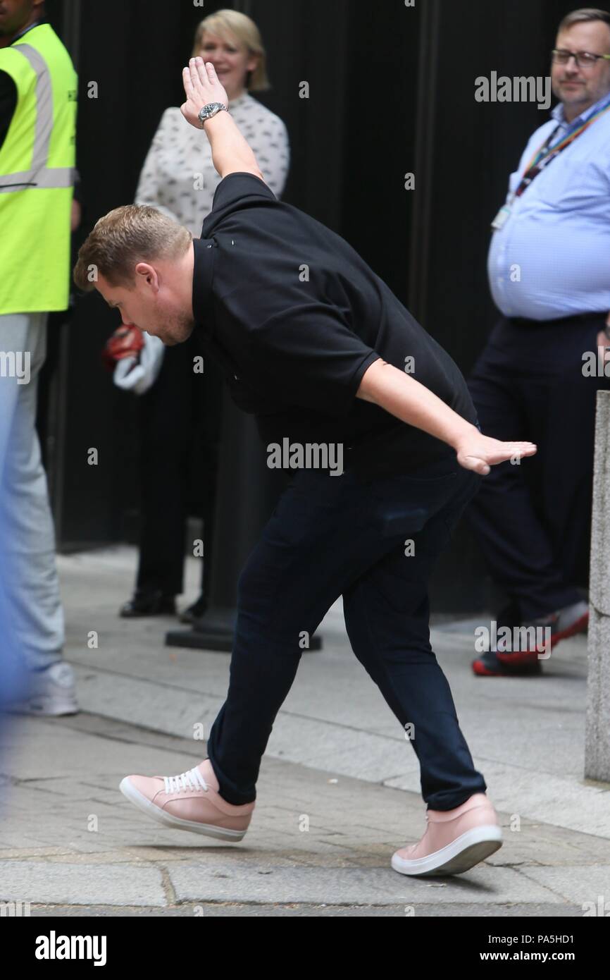 James Cordon seen filming a sketch for The Late late Show Featuring ...
