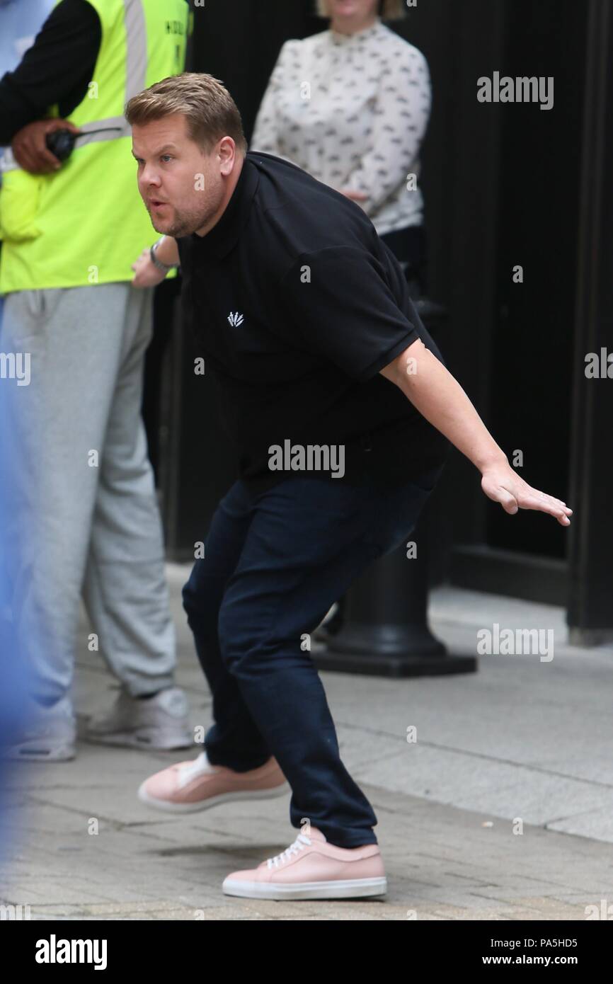 James Cordon seen filming a sketch for The Late late Show Featuring ...