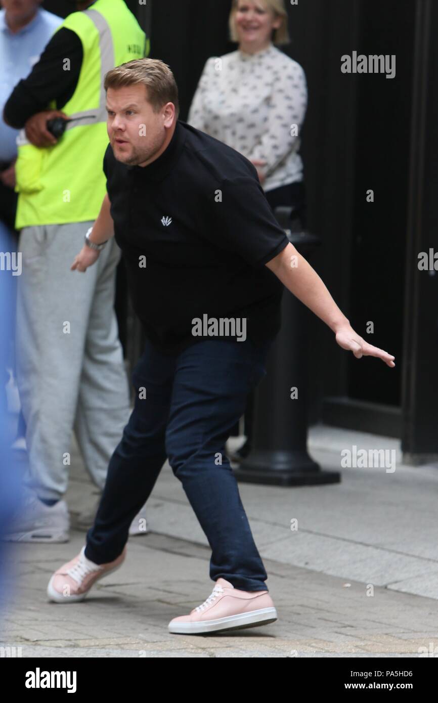 James Cordon seen filming a sketch for The Late late Show Featuring ...