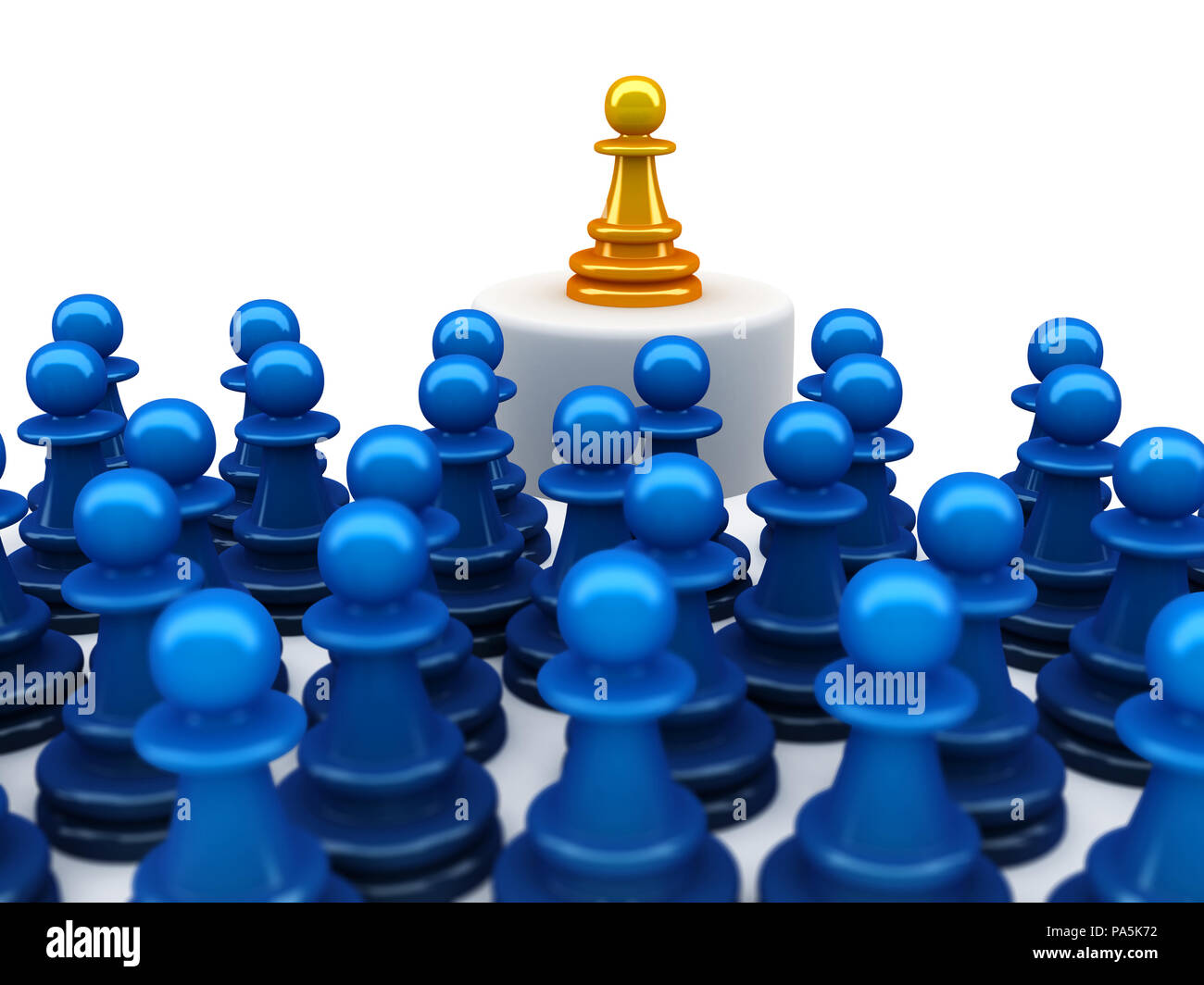 Leader standing out from the crowd Stock Photo - Alamy