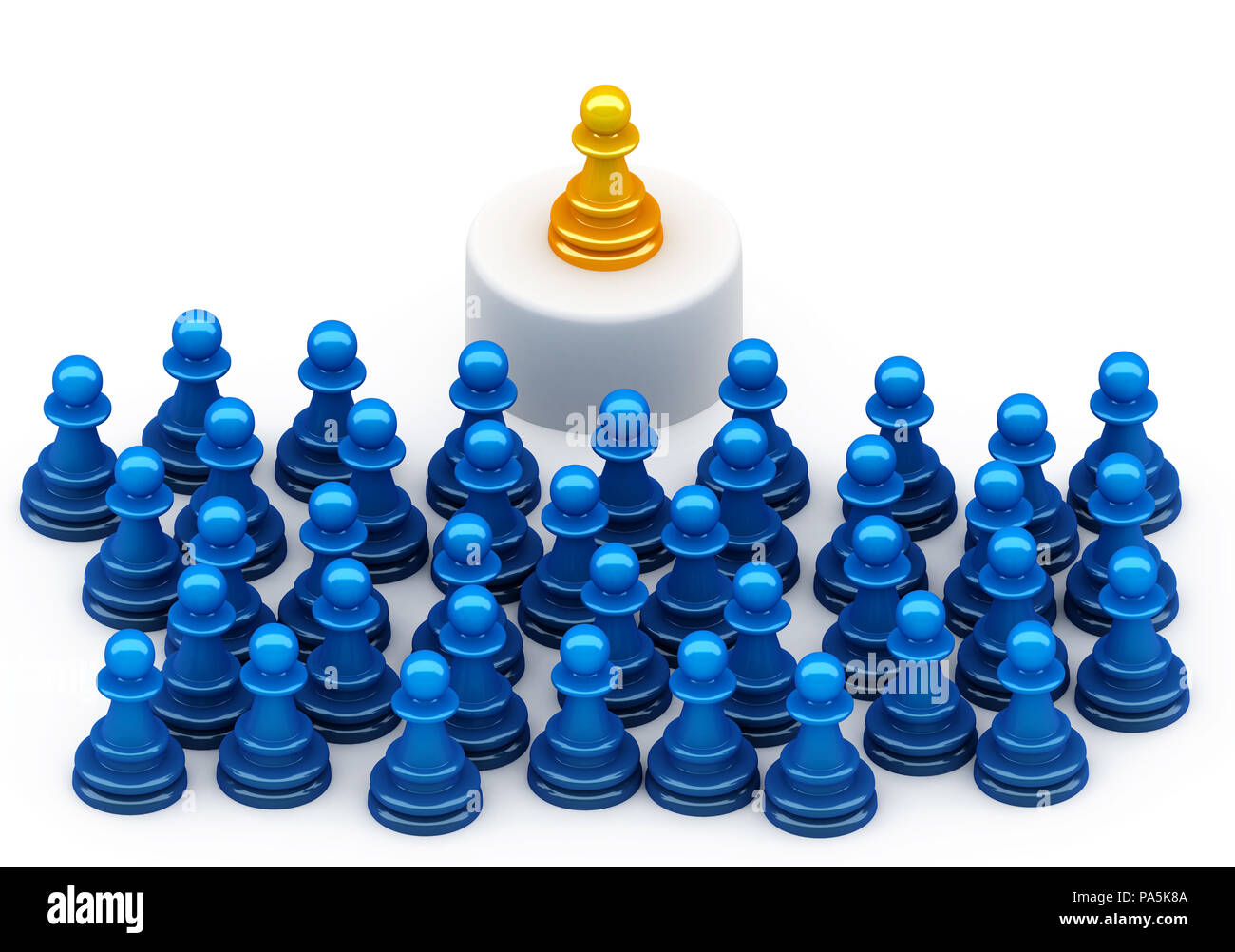 Leader standing out from the crowd Stock Photo - Alamy
