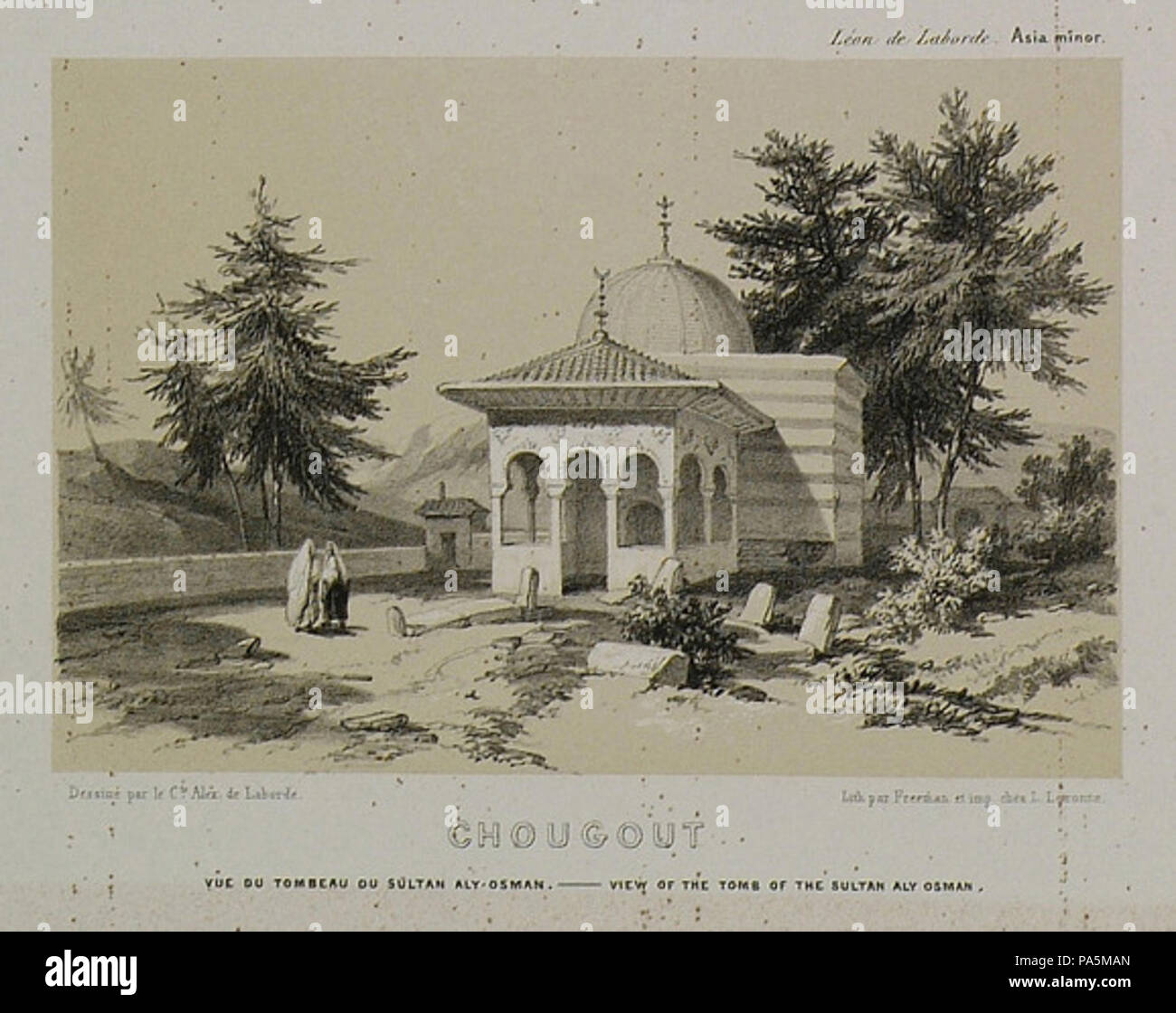 51 Choucout Vue du tombeau du Sultan Aly-Osman - Laborde Léon Emmanuel ...
