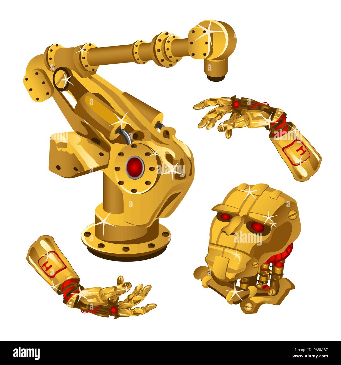 Hand made components Stock Vector Images - Alamy