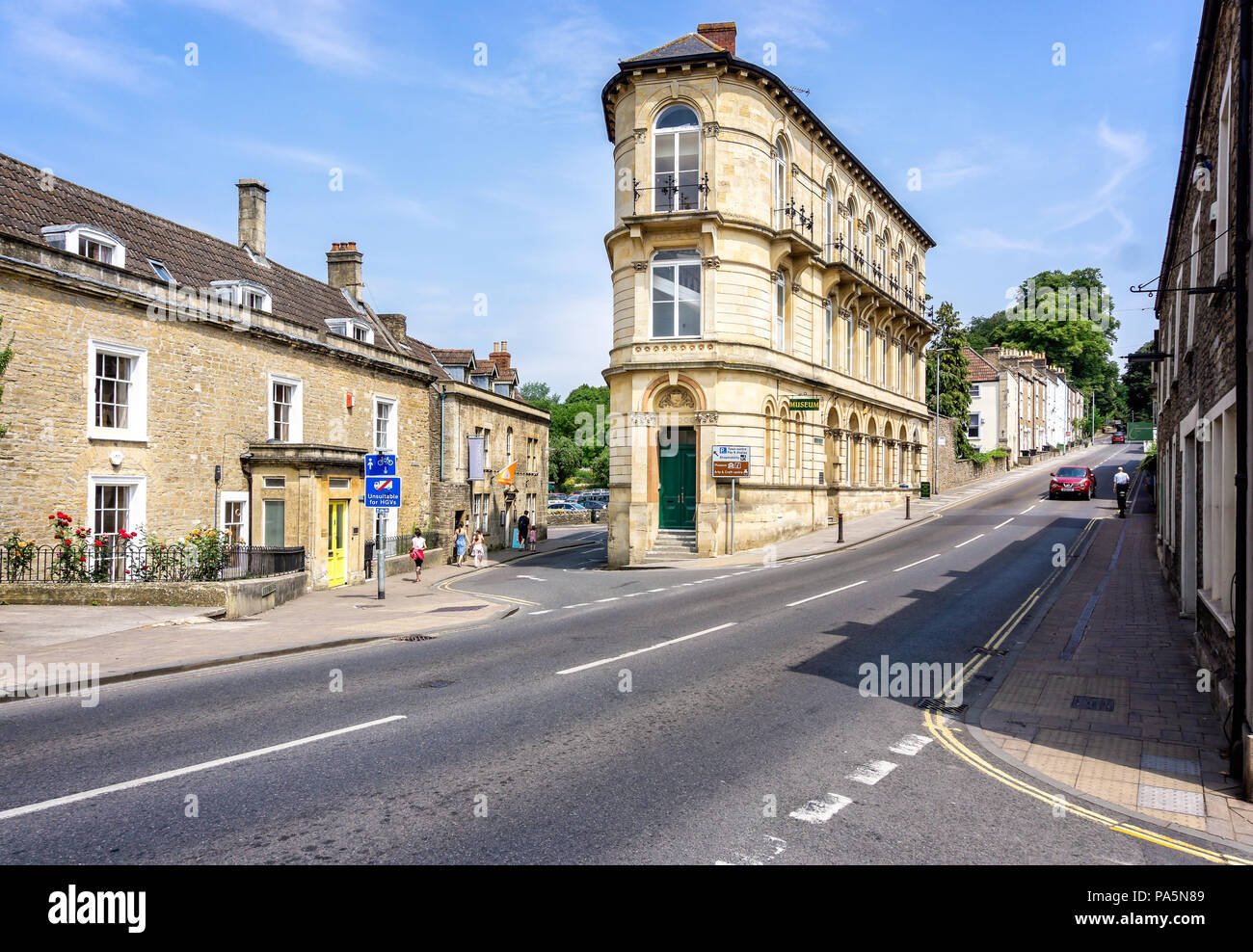 Iconic Frome museum building taken in North Parade, Frome, Somerset, UK ...