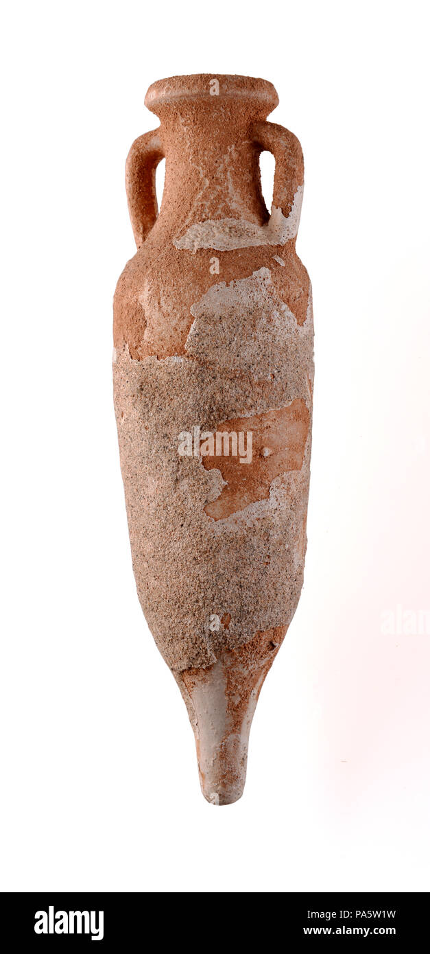 Clay pottery called amphora used in ancient times to transport goods ...
