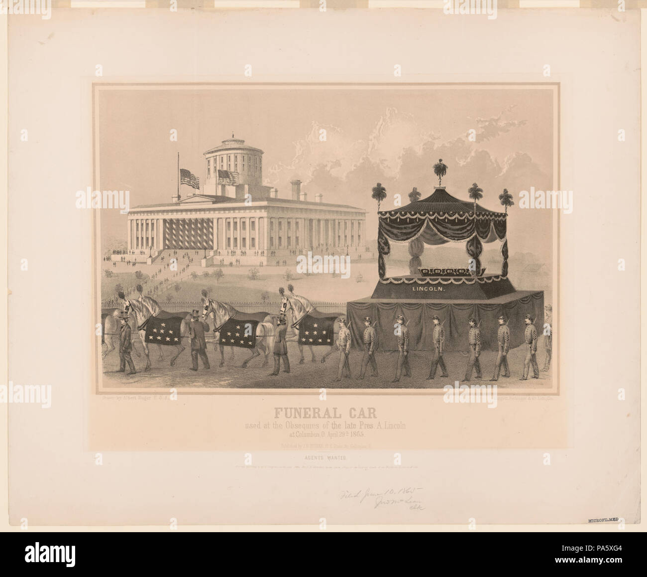 683 Funeral car used at the Obsequies of the late Pres. A. Lincoln at ...