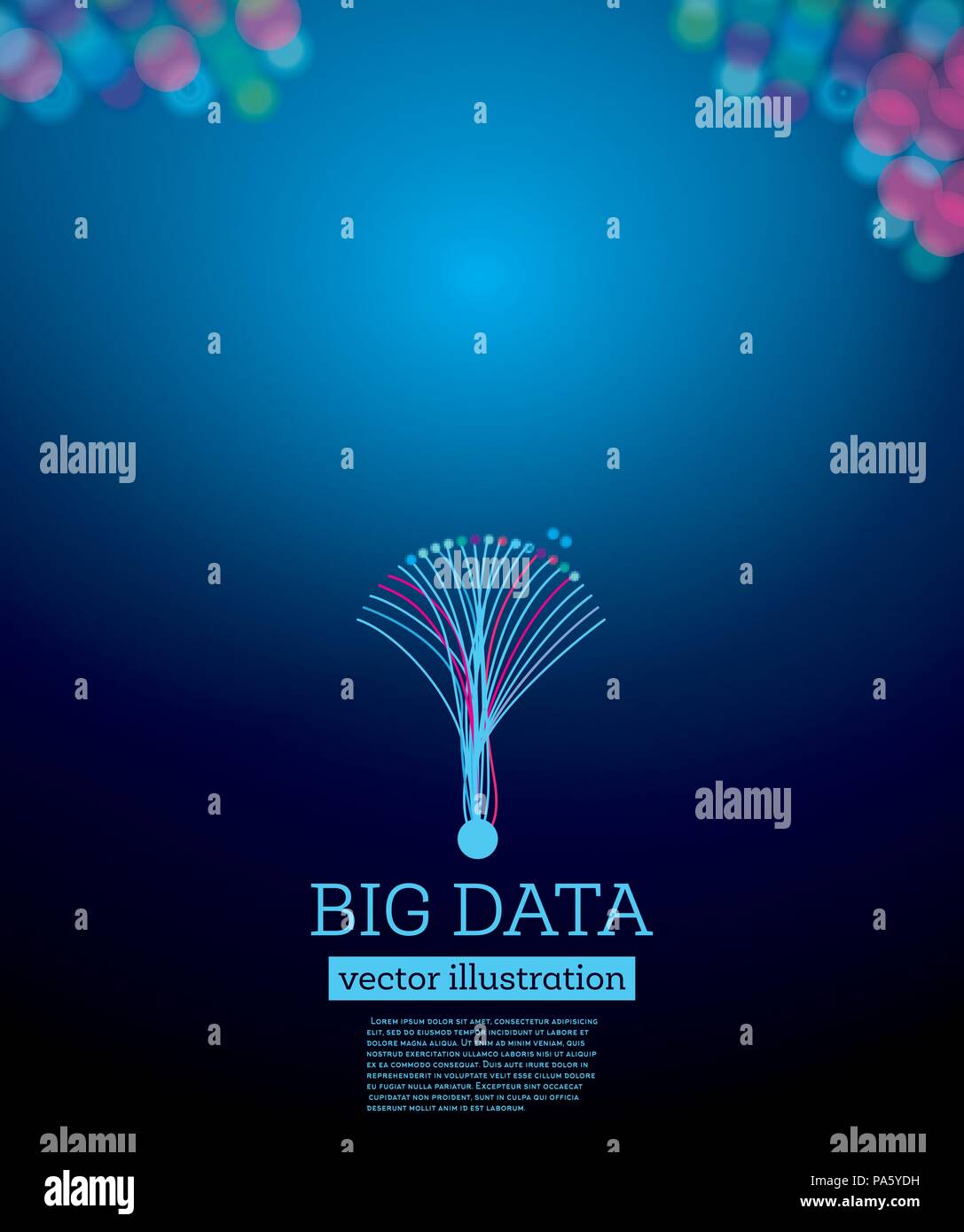 Big Data Futuristic Science Background With Copy Space Vector