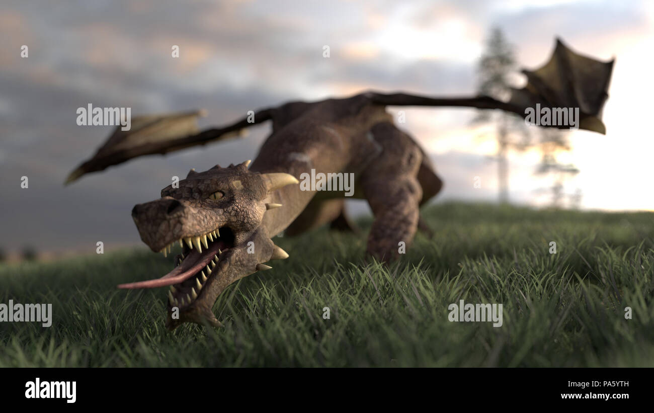 3d rendering dragon wing hi-res stock photography and images - Alamy