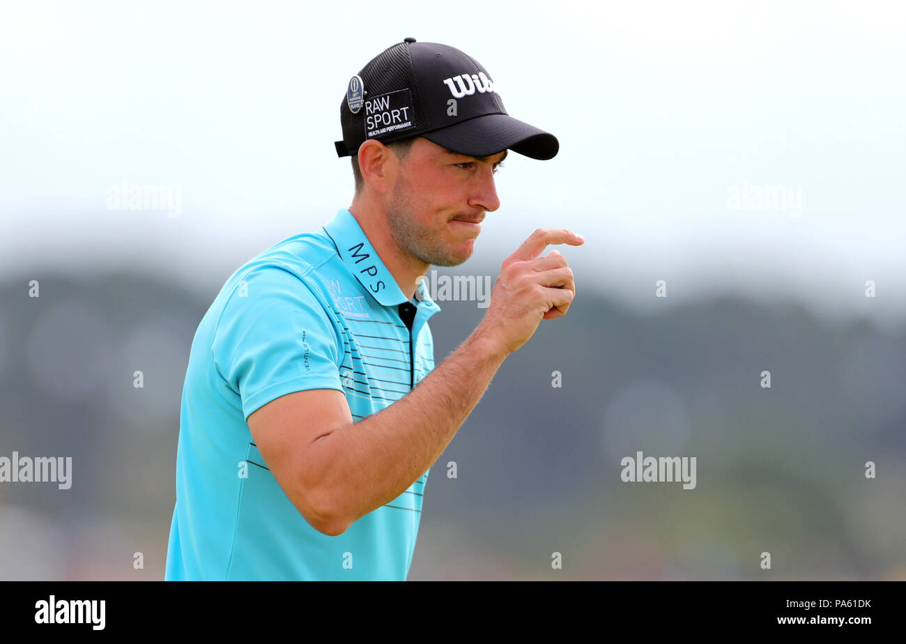 England's James Robinson on the 5th during day two of The Open ...