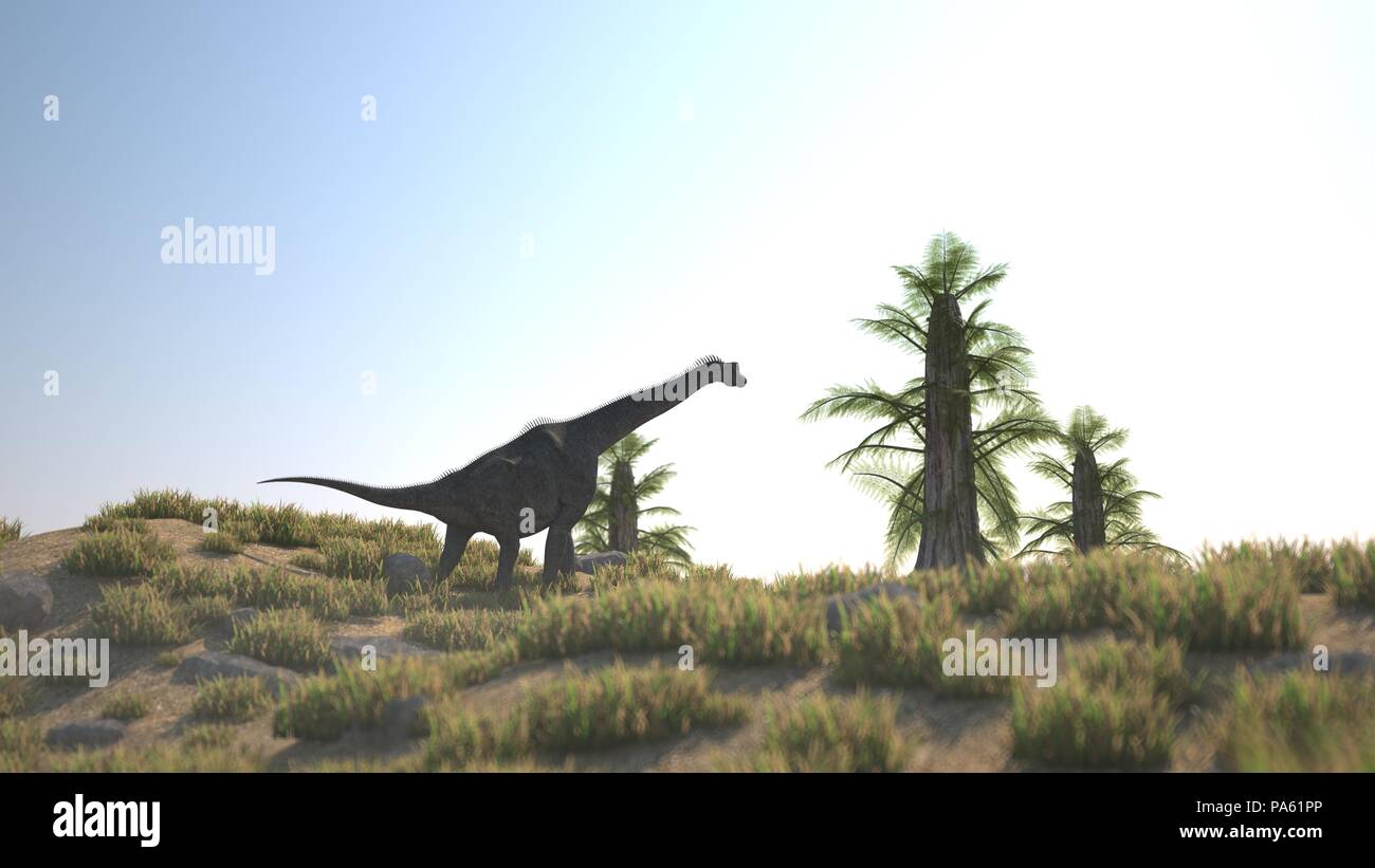 3d rendering of the walking brachiosaurus Stock Photo - Alamy