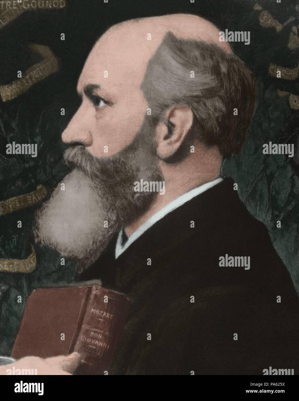 Charles Gounod (1818-1893). French composer. Portrait. Engraving ...