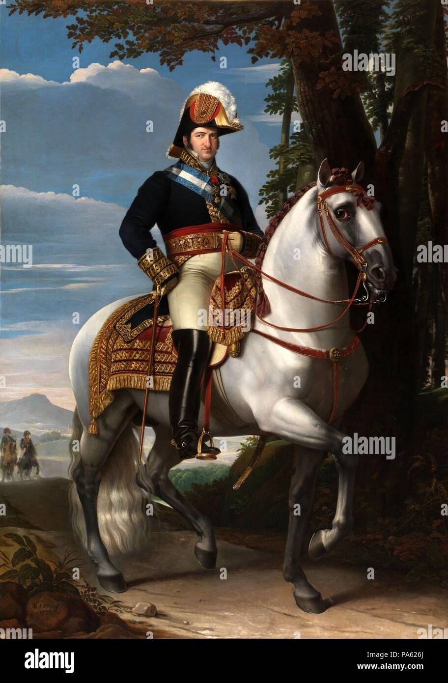 José de Madrazo y Agudo / 'Fernando VII, a caballo', 1821, Óleo sobre ...