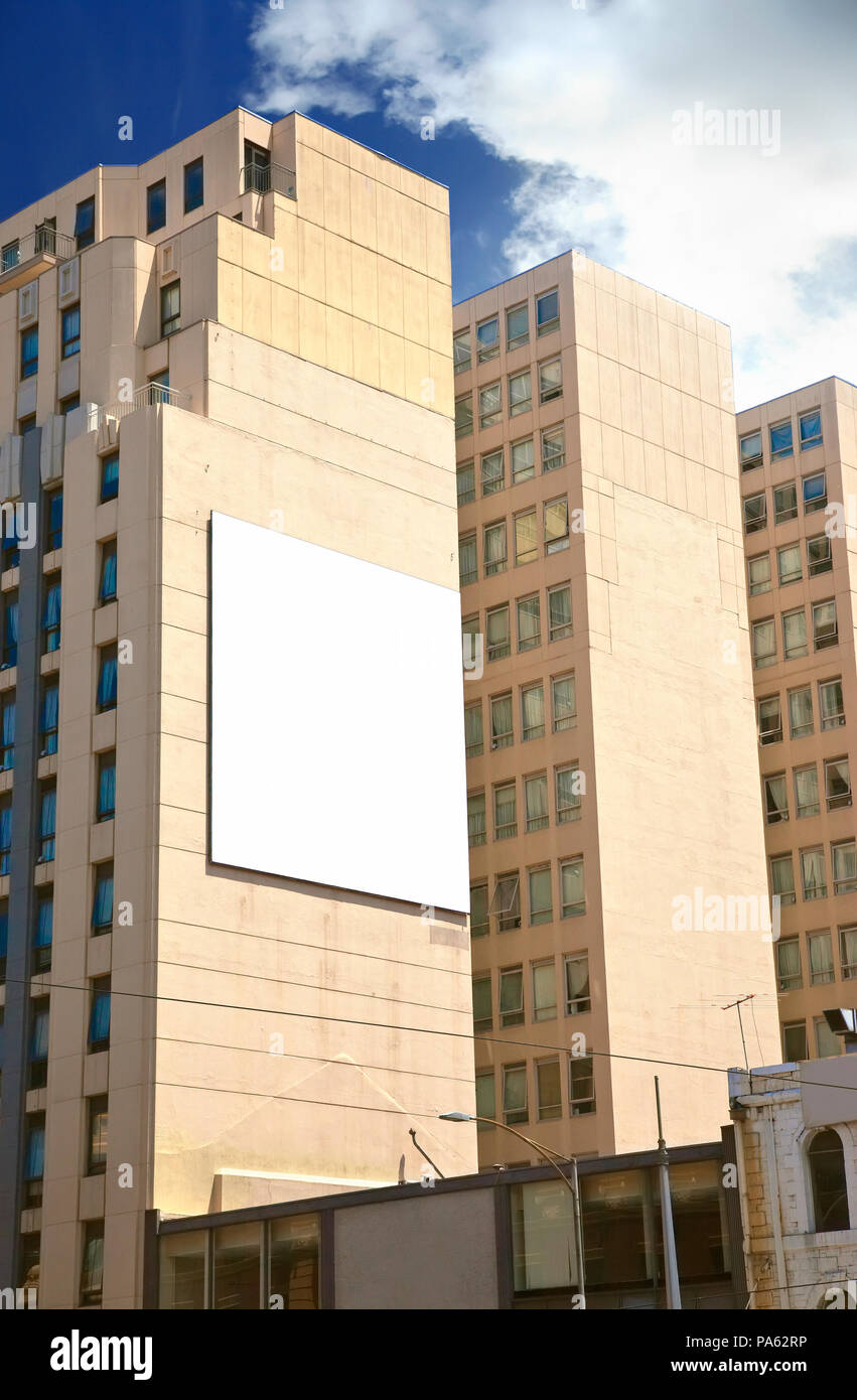 A photography of an advertising wall in the city Stock Photo - Alamy