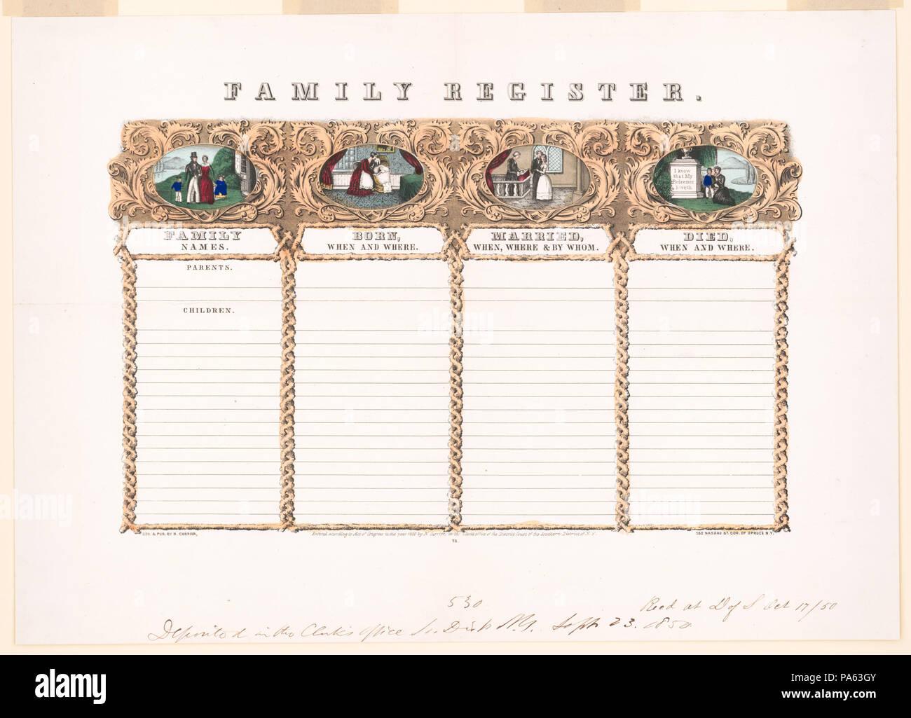 Family register hi-res stock photography and images - Alamy