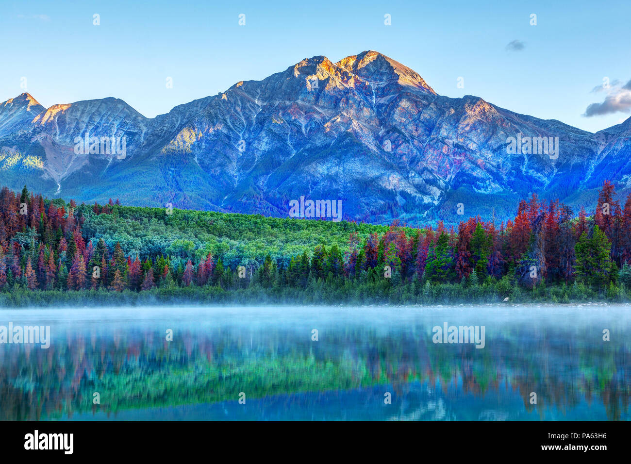 Patricia lake pyramid mountain jasper hi-res stock photography and ...