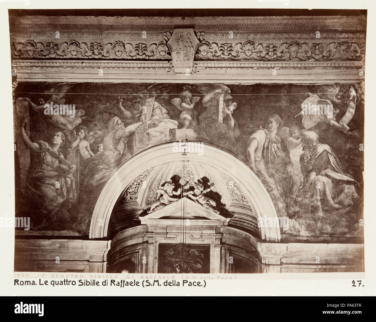 Inv.nr: LXVI:K.G.27. 93 Fotografi på målning. Le quattro sibille di ...