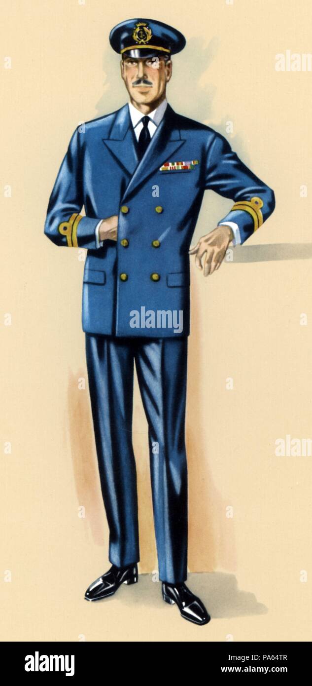 Teniente de navío. Uniforme de 1958 Stock Photo - Alamy