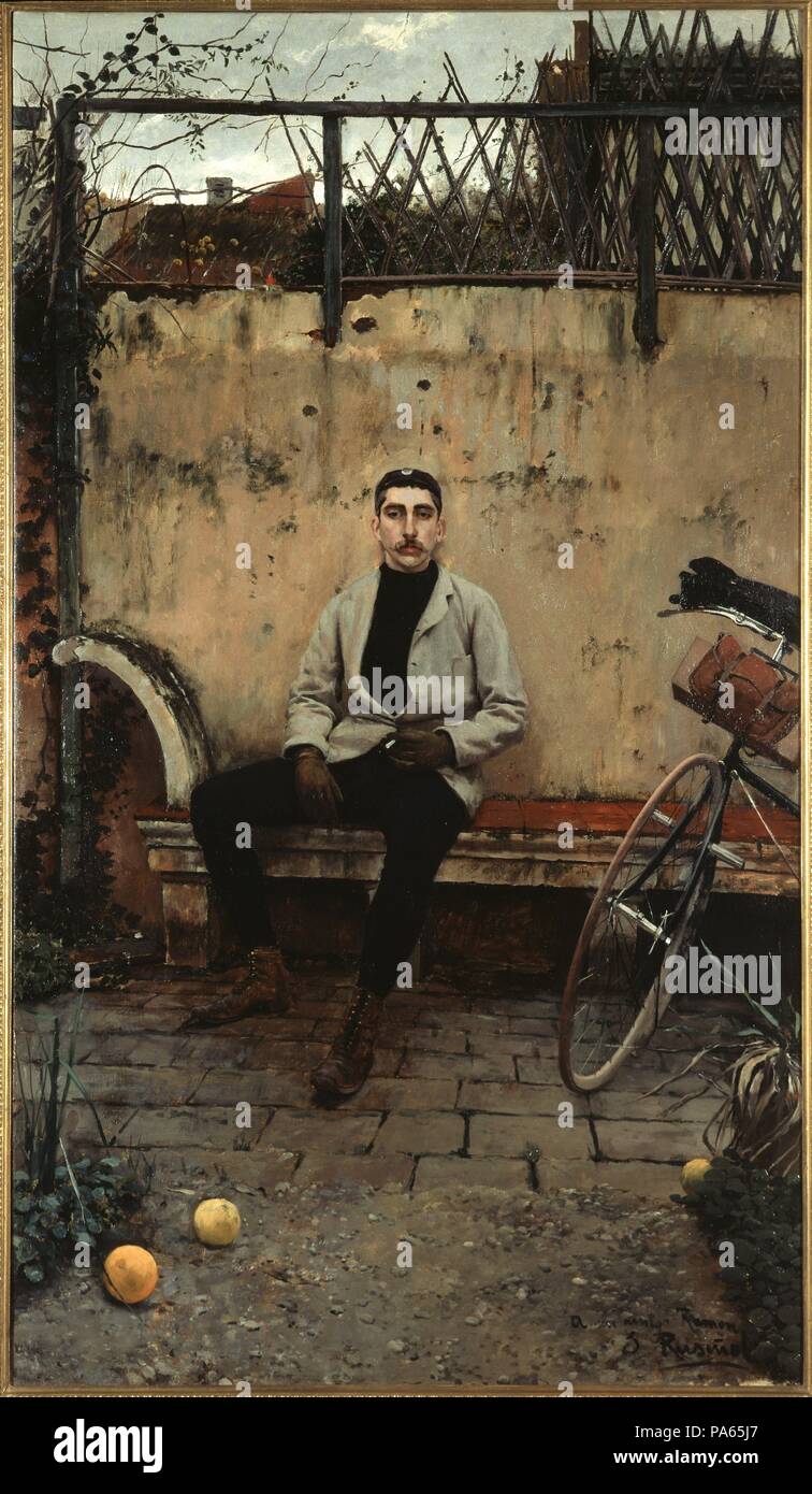 Santiago Rusiñol / 'Ramon Casas velocipedista', 1889, Oil on canvas ...