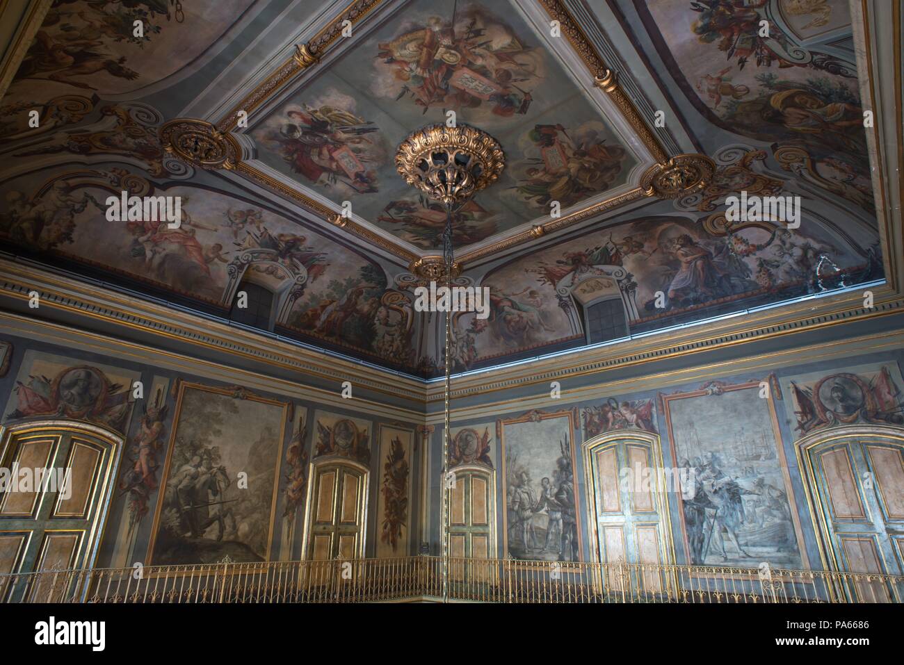 Francesc Pla (El Vigatà) / Mural paintings inside the central hall of ...
