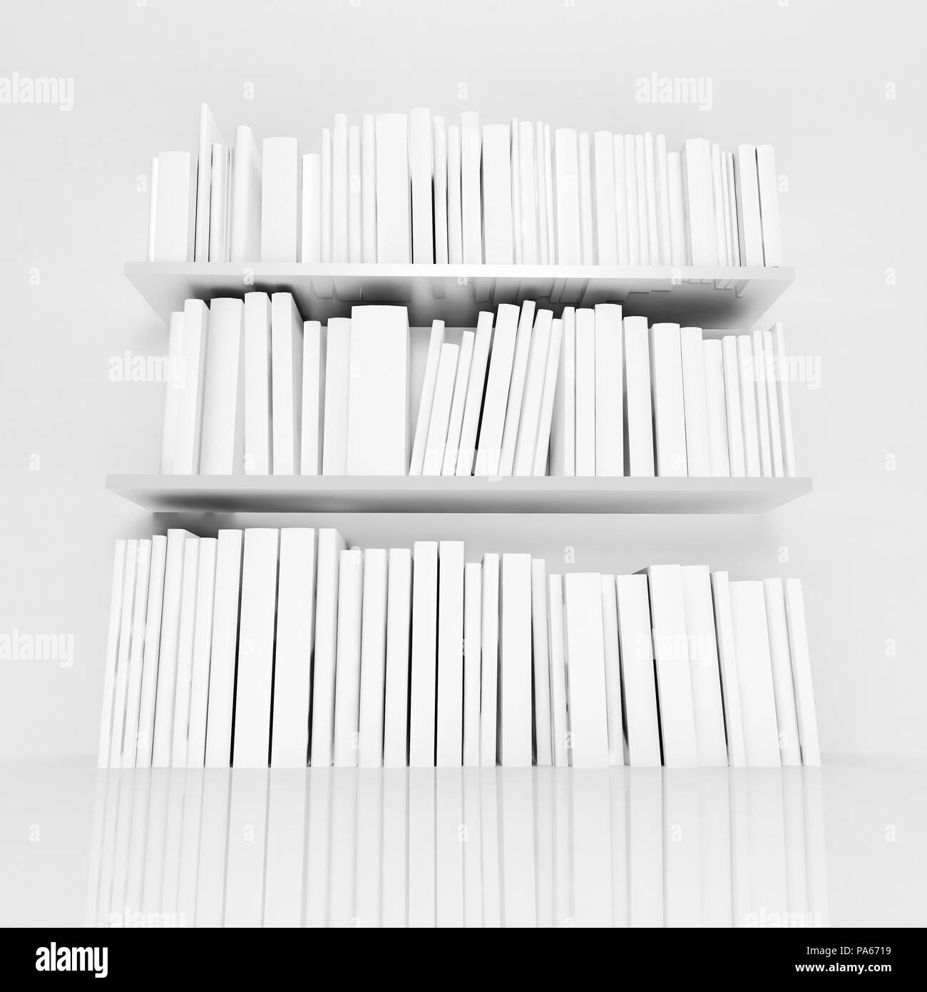 An illustration of some nice white books Stock Photo - Alamy